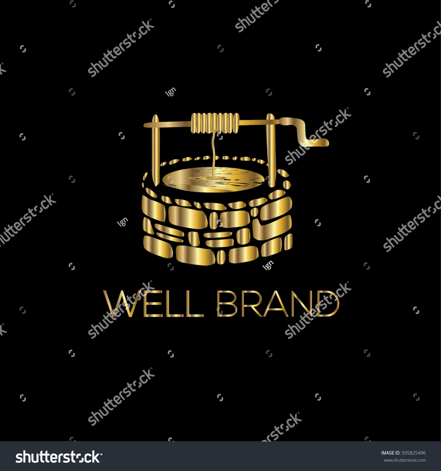 Water Well Vector Logo Stock Vector (Royalty Free) 595825496
