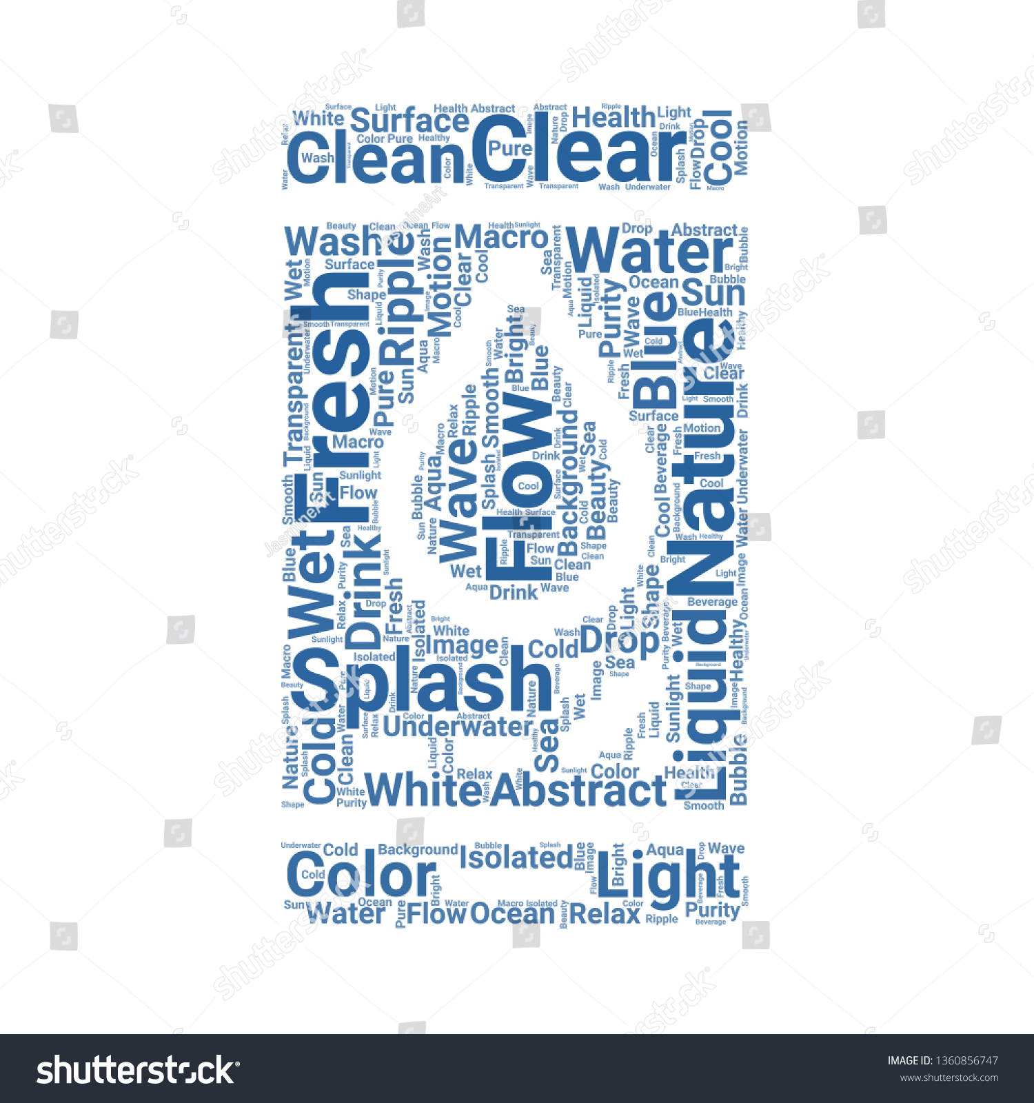 Water Word Cloud Tag Cloud About Stock Vector (Royalty Free) 1360856747 ...