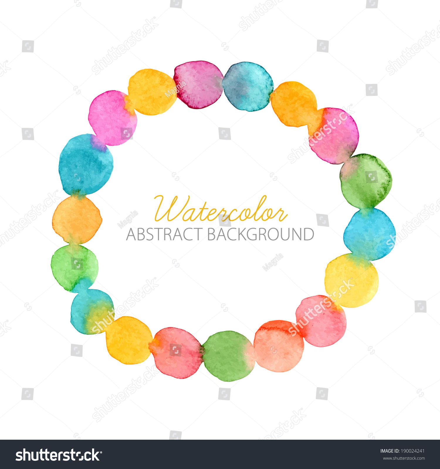 Watercolor Frame Vector Illustration Stock Vector (Royalty Free ...
