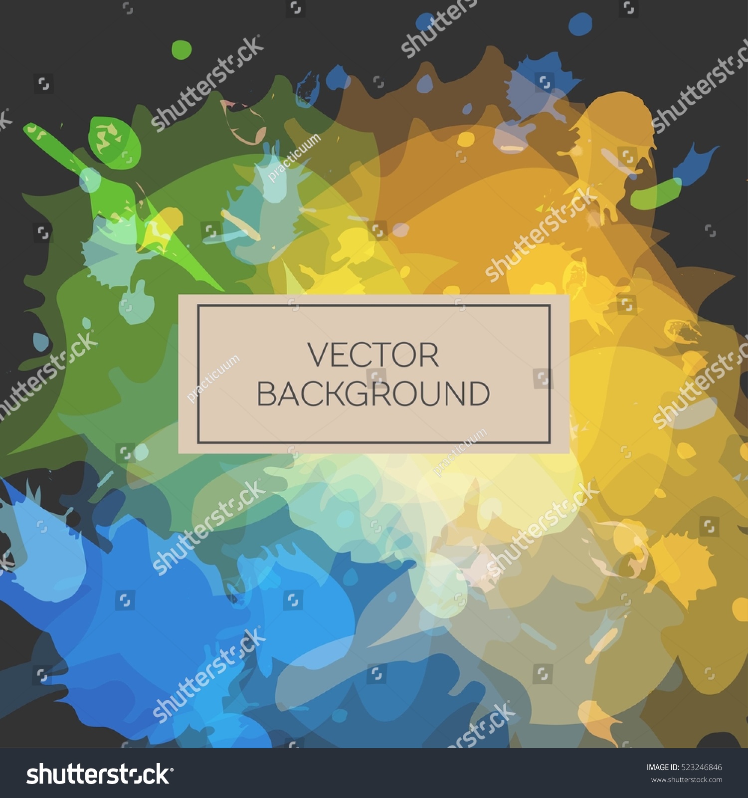 Watercolor Paint Splash Vector Background 스톡 벡터(로열티 프리) 523246846 ...