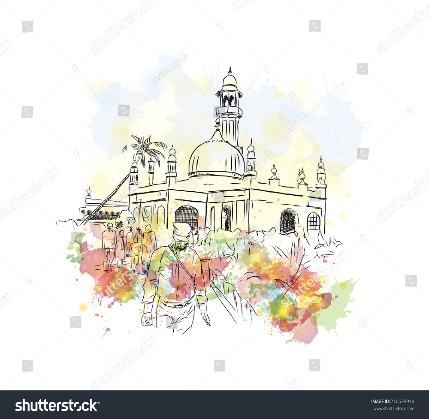 Watercolor Sketch Haji Ali Dargah Mumbai: Vector có sẵn (miễn phí bản ... Watercolor Sketch Haji Ali Dargah Mumbai: Vector có sẵn (miễn phí bản ...