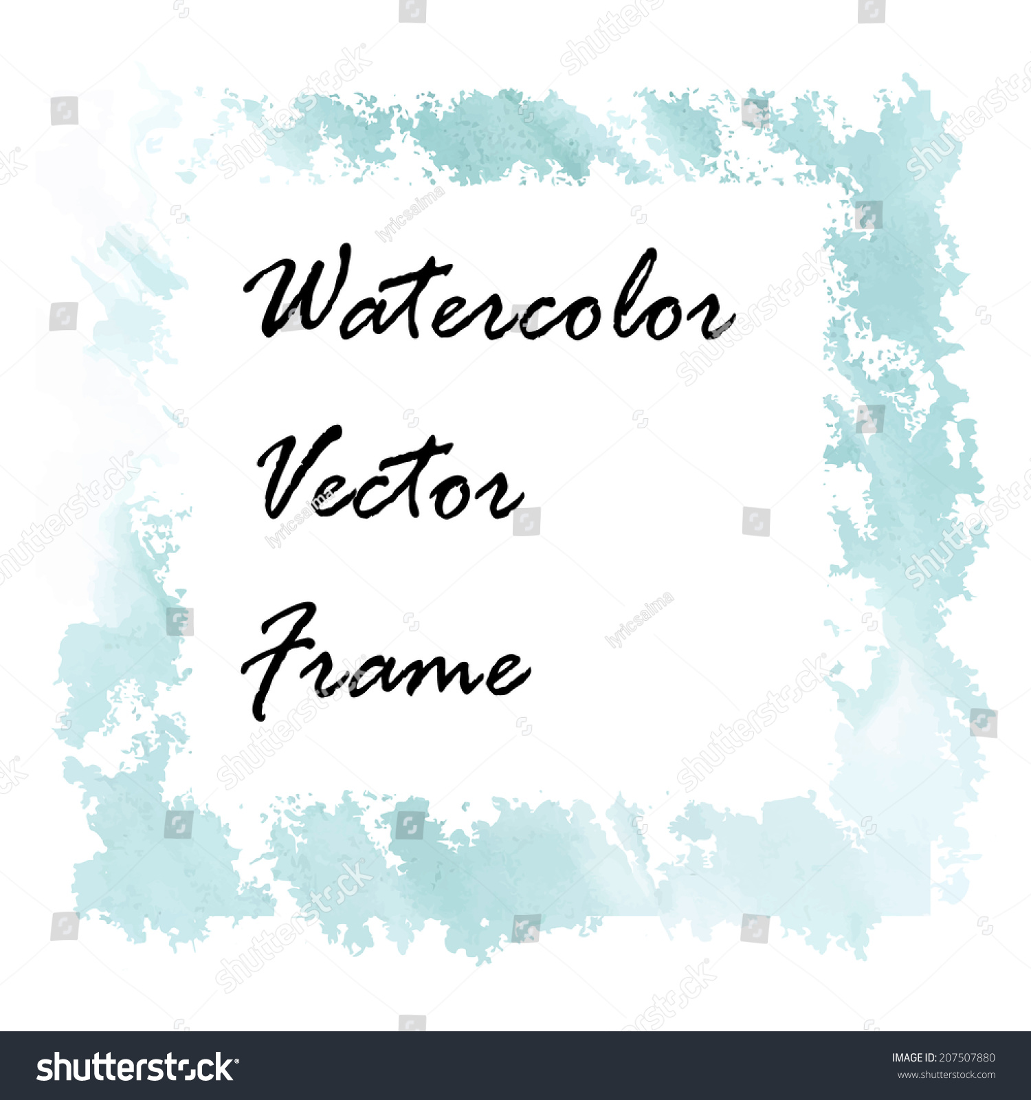 Watercolor Vector Frame Stock Vector (Royalty Free) 207507880 ...