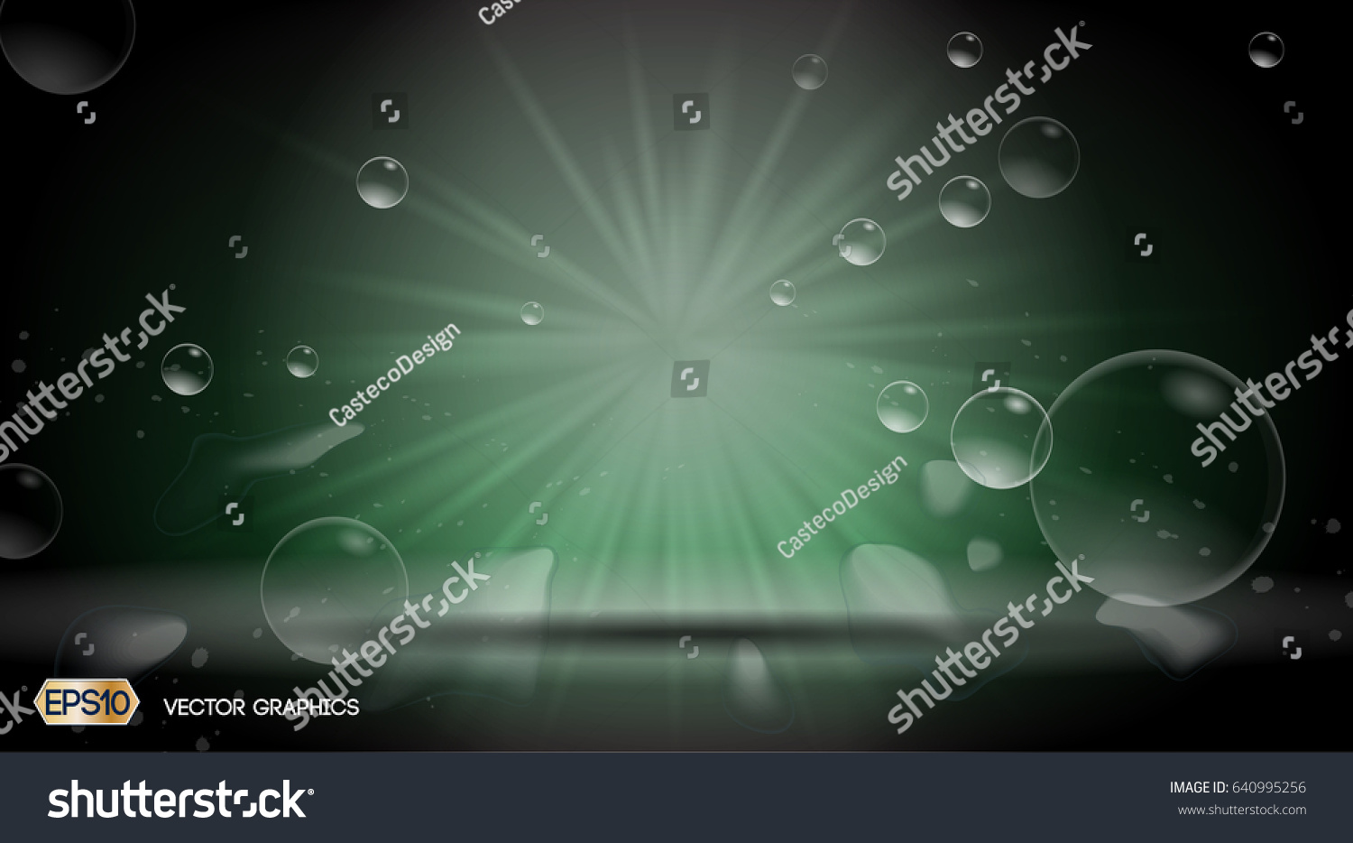 Waterdrops Splash Dazzling Effect Background 3d Stock Vector (Royalty ...
