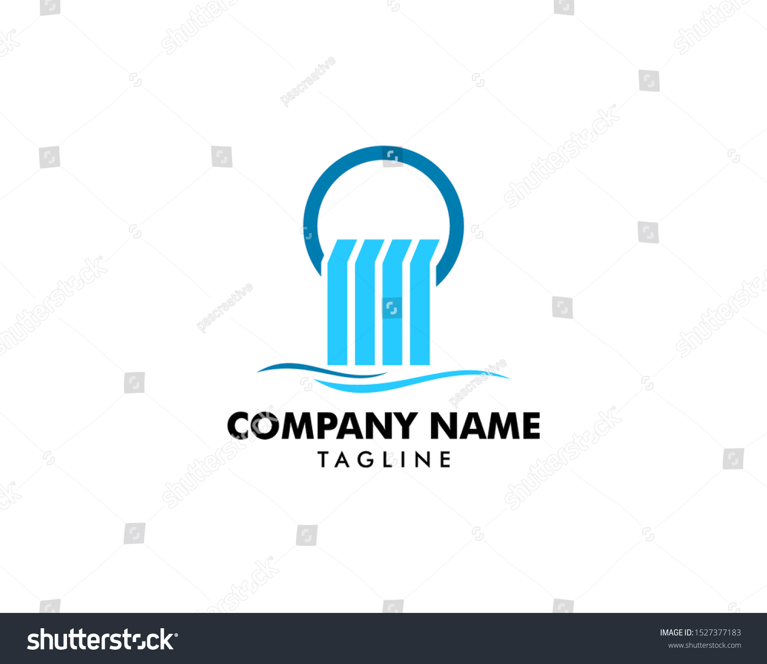Waterfall Logo Icon Vector Illustration Stock Vector (Royalty Free ...