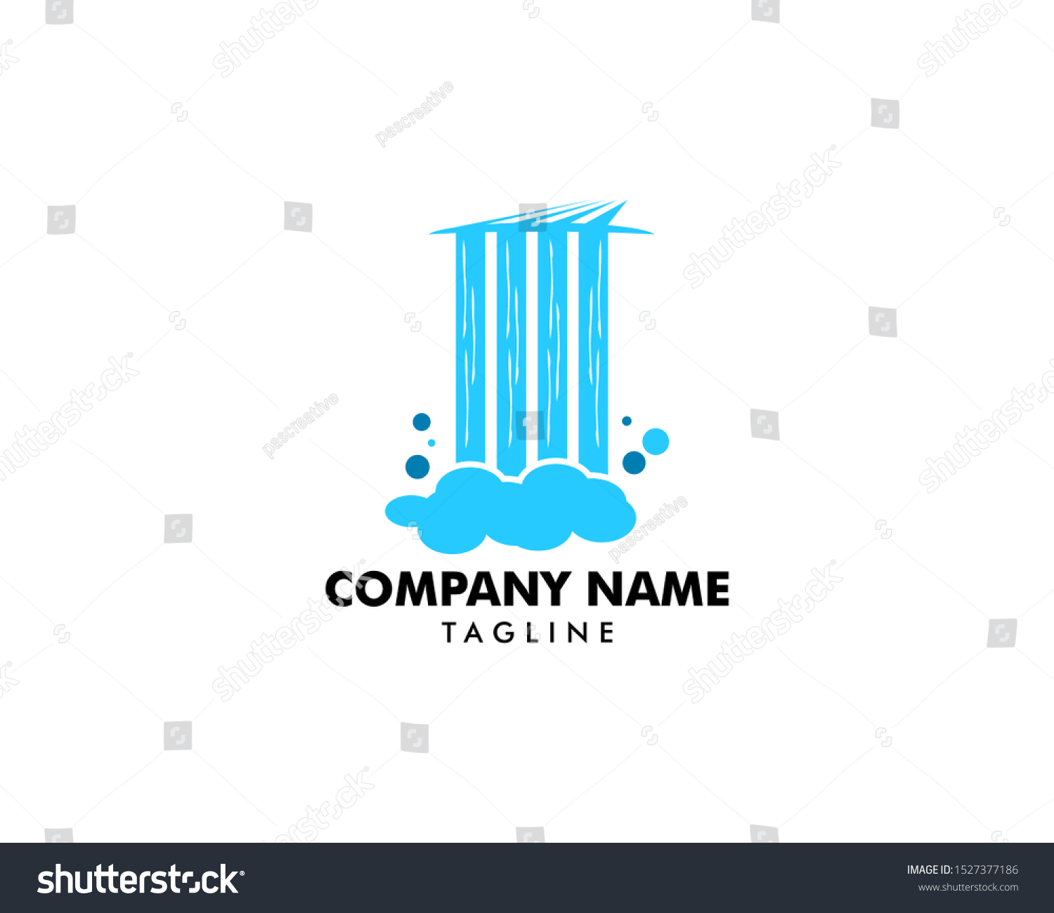 Waterfall Logo Icon Vector Illustration Stock Vector (Royalty Free ...