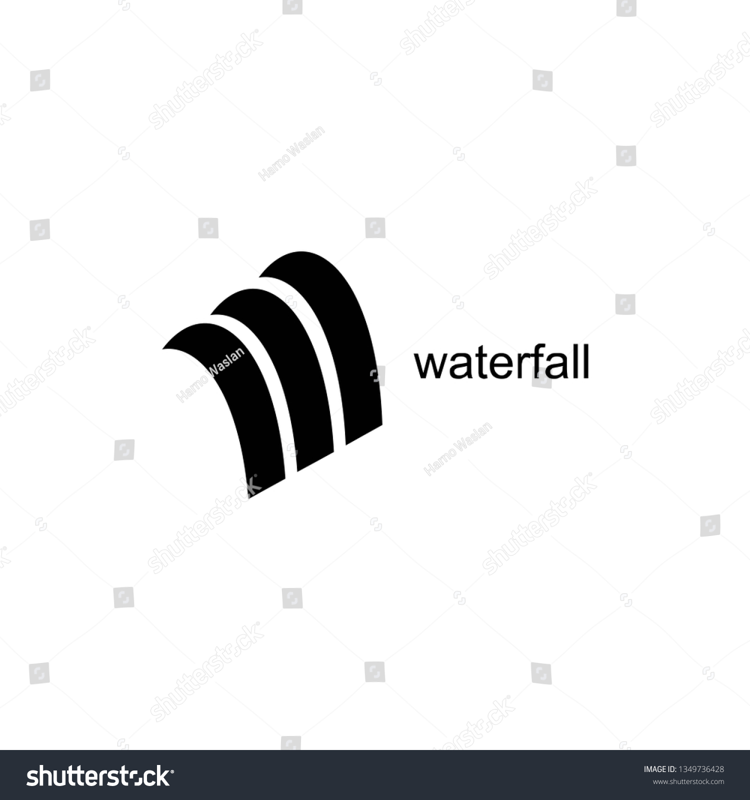 Waterfall Logo Vector Stock Vector (Royalty Free) 1349736428 | Shutterstock