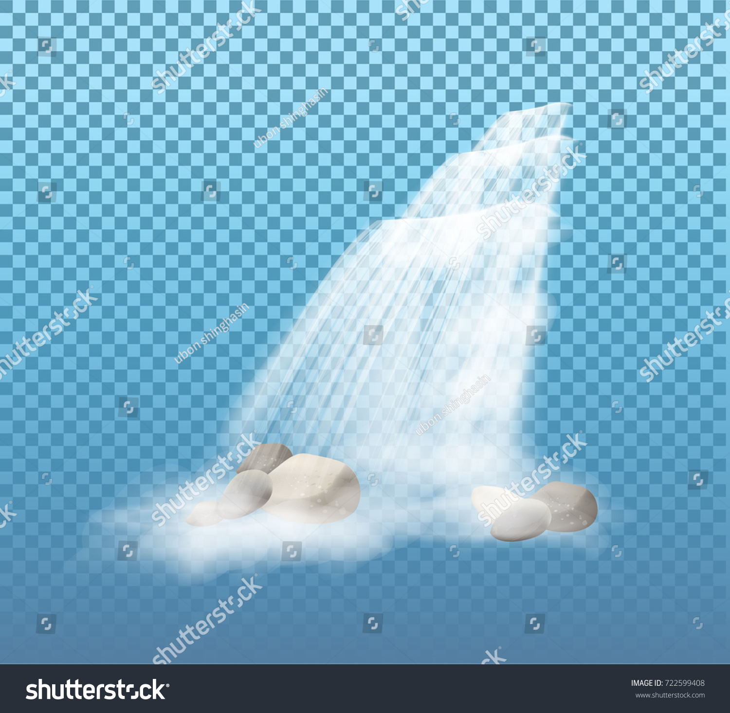 Waterfall Stone Element Vector Illustration Stock Vector (Royalty Free ...