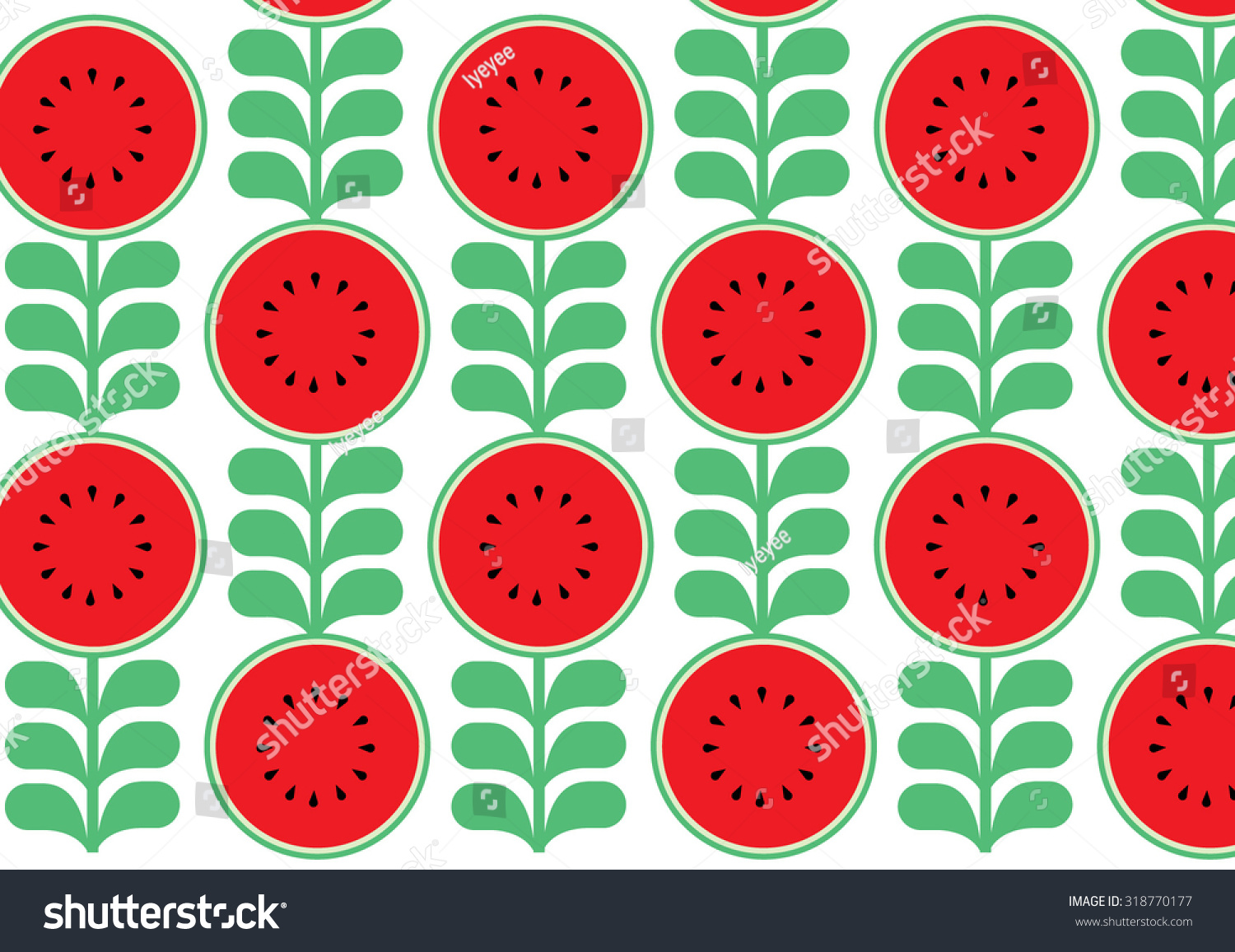 Watermelon Background Vectorillustration Stock Vector (Royalty Free ...