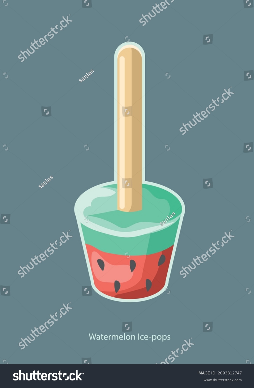 Watermelon Ice_pop Vector Summer Poster Stock Vector (Royalty Free ...
