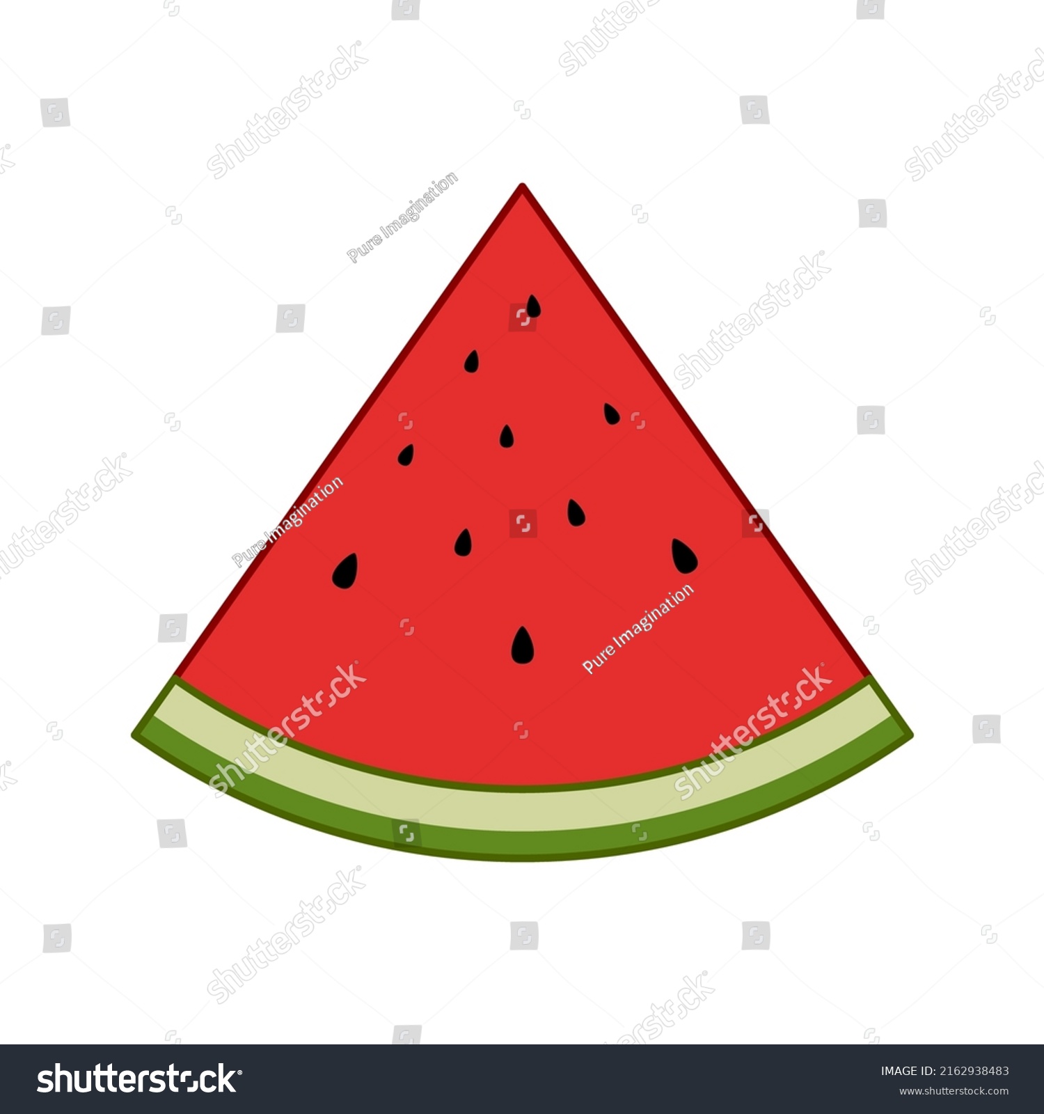 Watermelon Isolated On White Background Stock Vector (Royalty Free ...