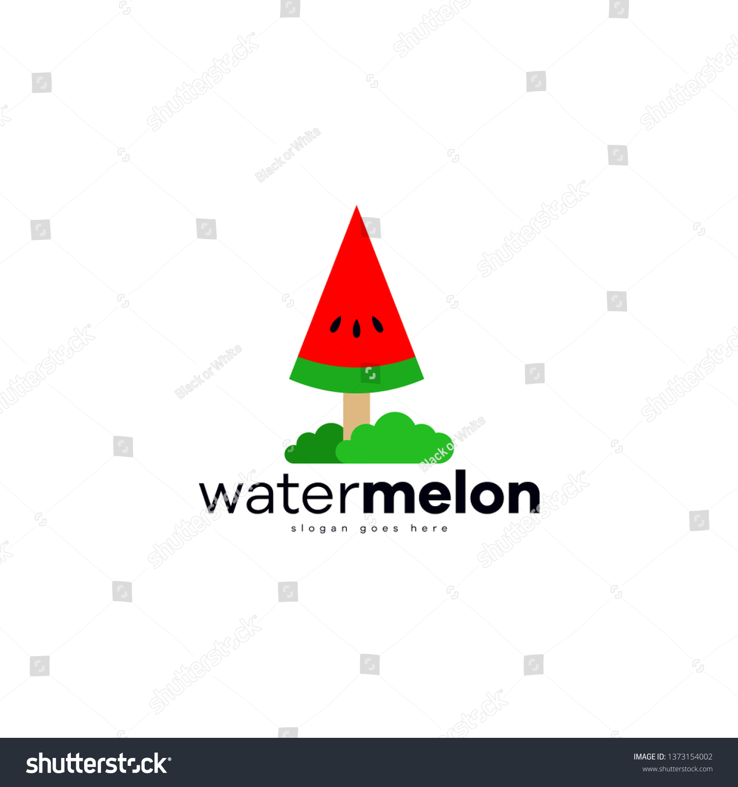 Watermelon Logo Fruit Template Logo Design Stock Vector (Royalty Free ...