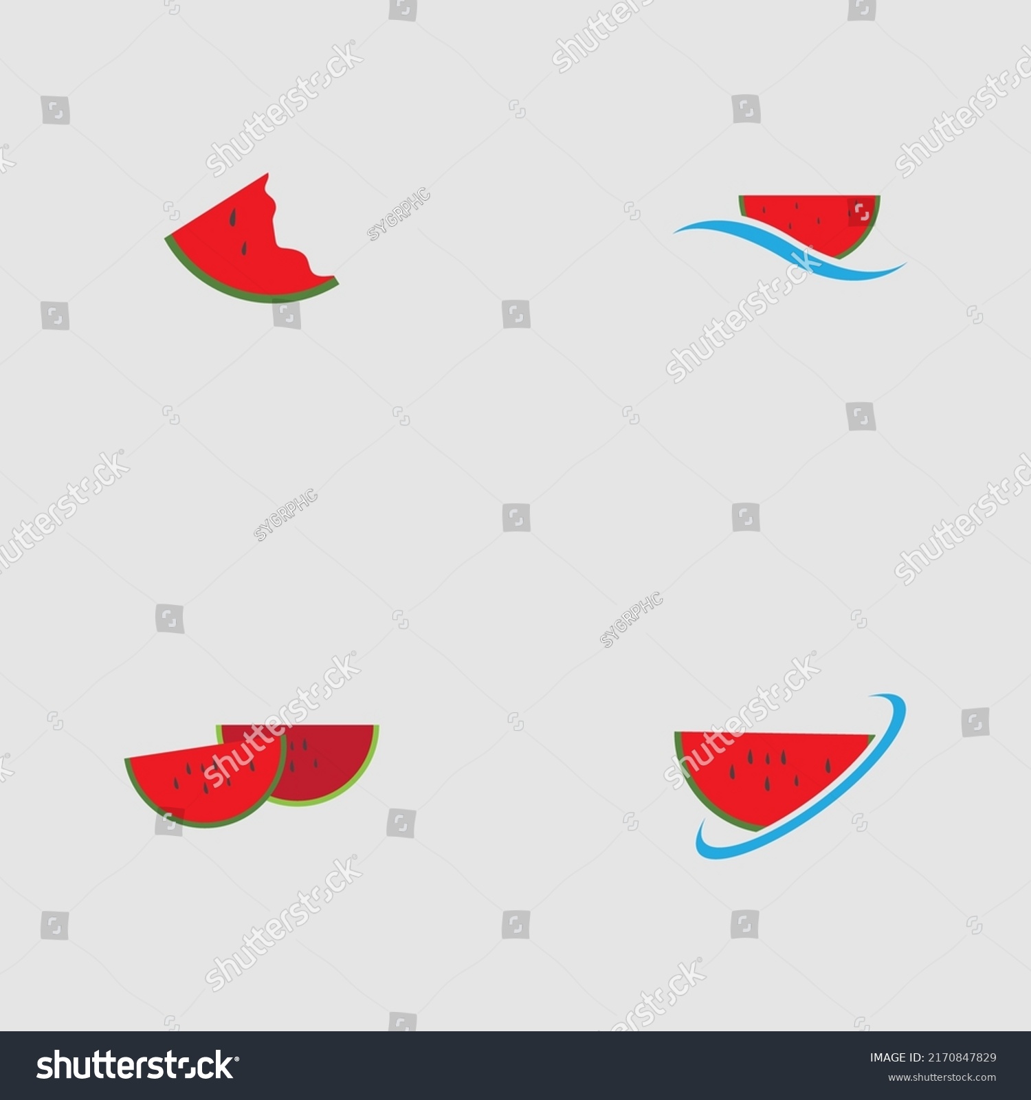 Watermelon Logo Vector Template Creative Watermelon Stock Vector ...