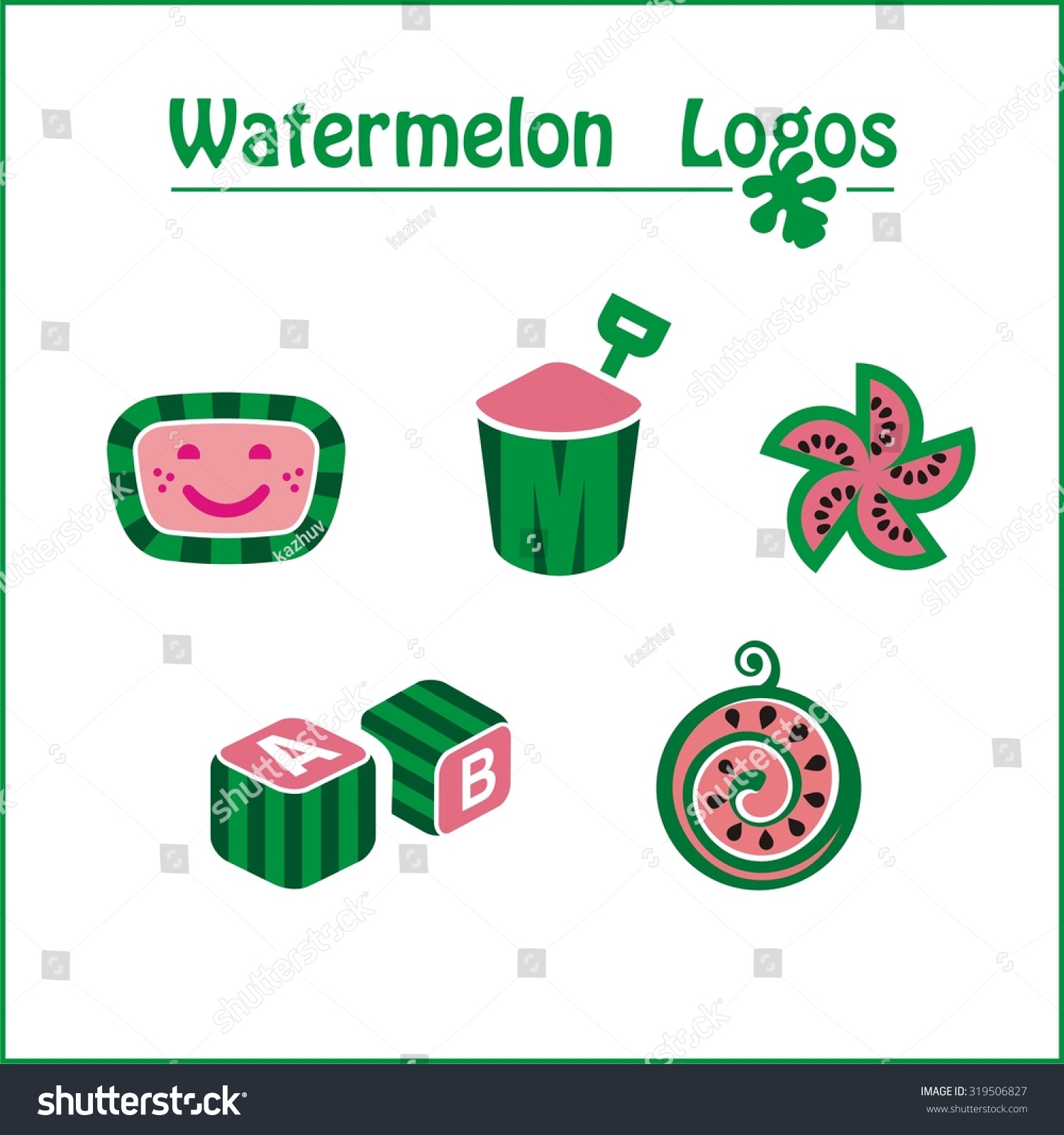 Watermelon Logos Stock Vector (Royalty Free) 319506827