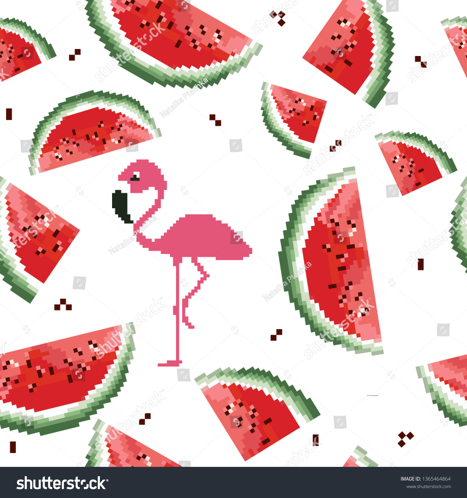 Watermelon Pattern Vector Pixel Art 8 Stock Vector (Royalty Free ...
