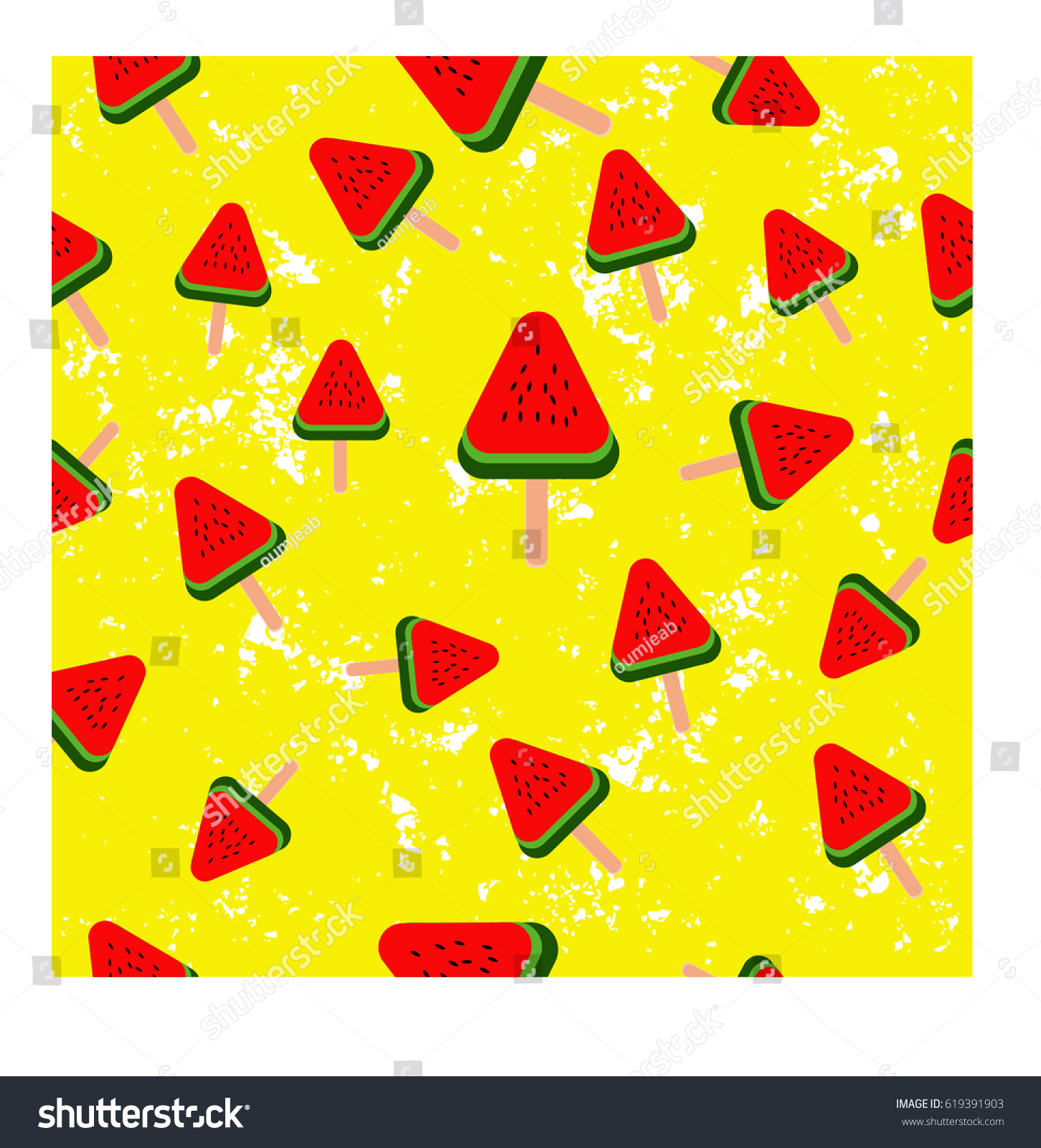 Watermelon Slice Yellow Texture Background Stock Vector (Royalty Free ...