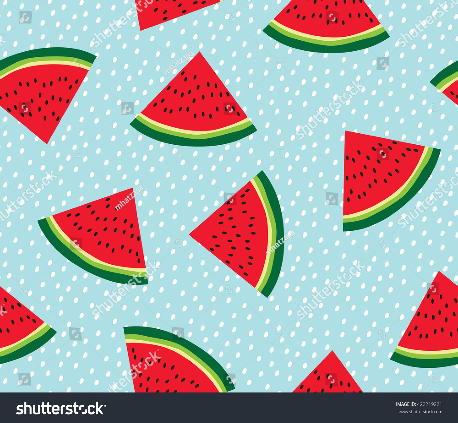 Watermelon Summer Background Stock Vector (Royalty Free) 422219221 ...