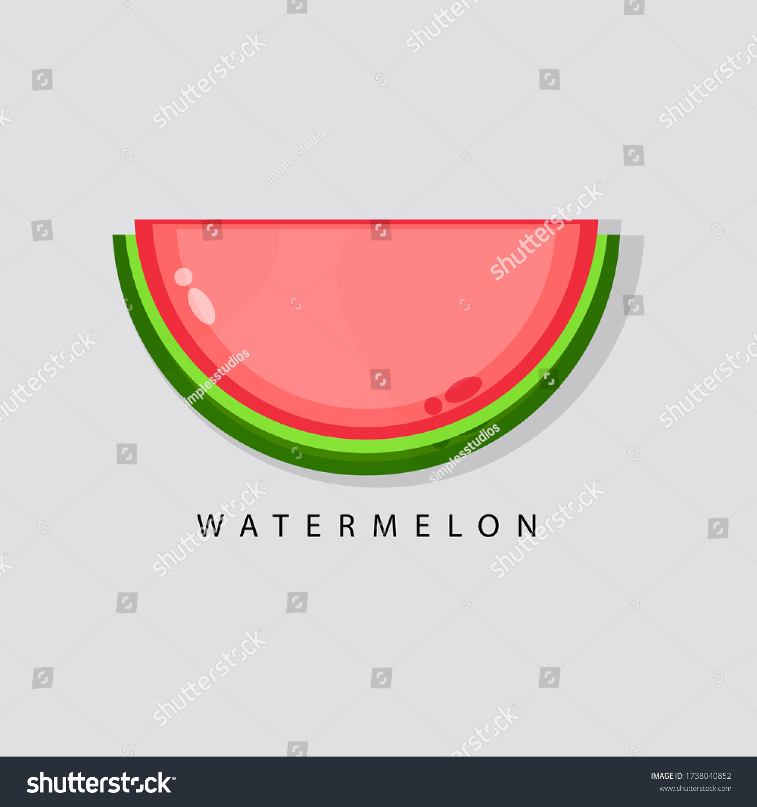 Watermelon Vector Design Suitable Logos Icon Stock Vector (Royalty Free ...
