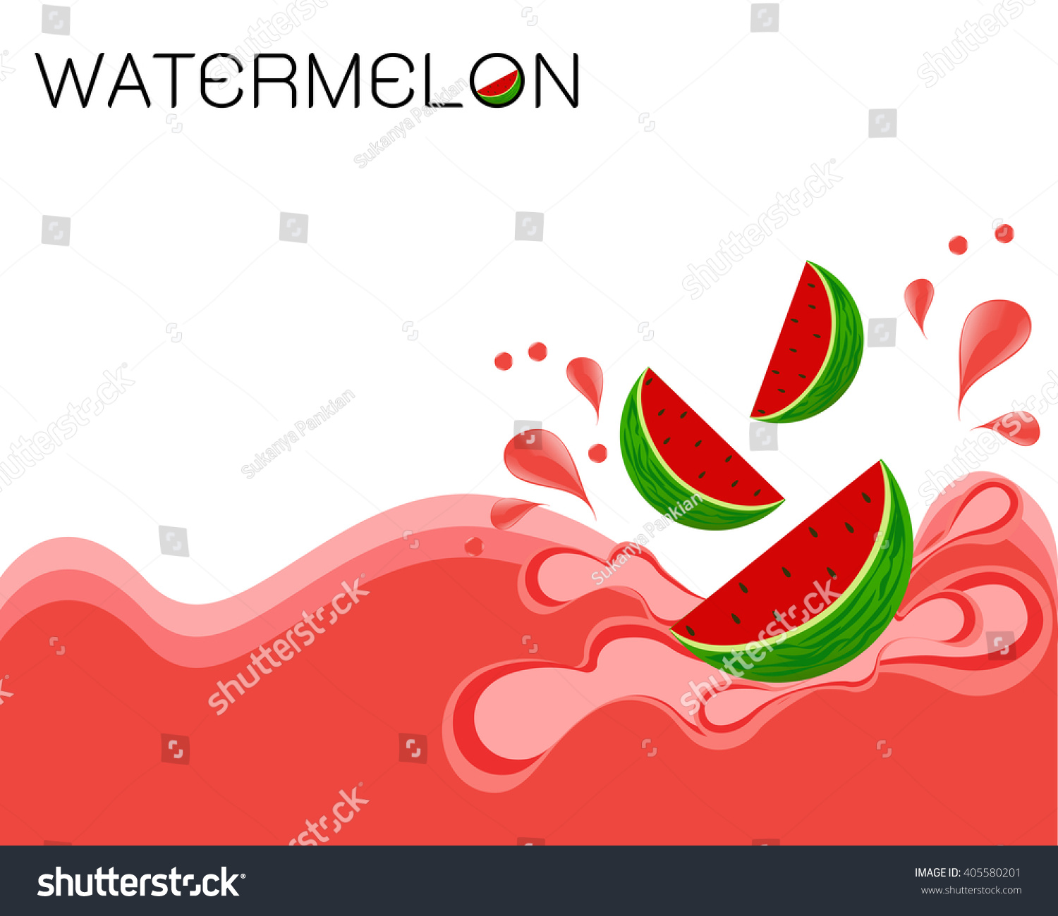 Watermelon Splash Vector Illustration Stock Vector (Royalty Free ...