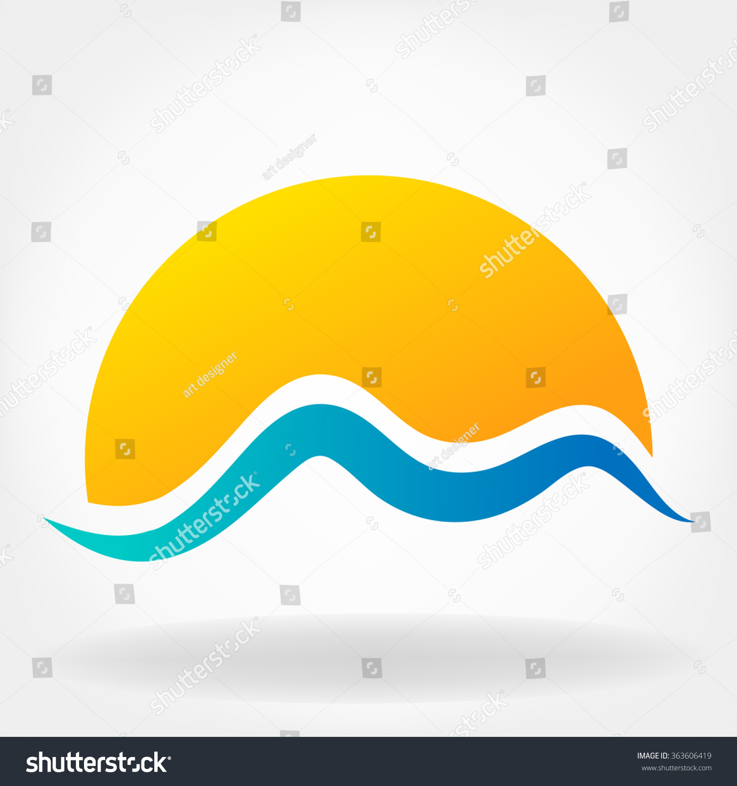 Wave Sun Vector Symbol Stock Vector (Royalty Free) 363606419 | Shutterstock