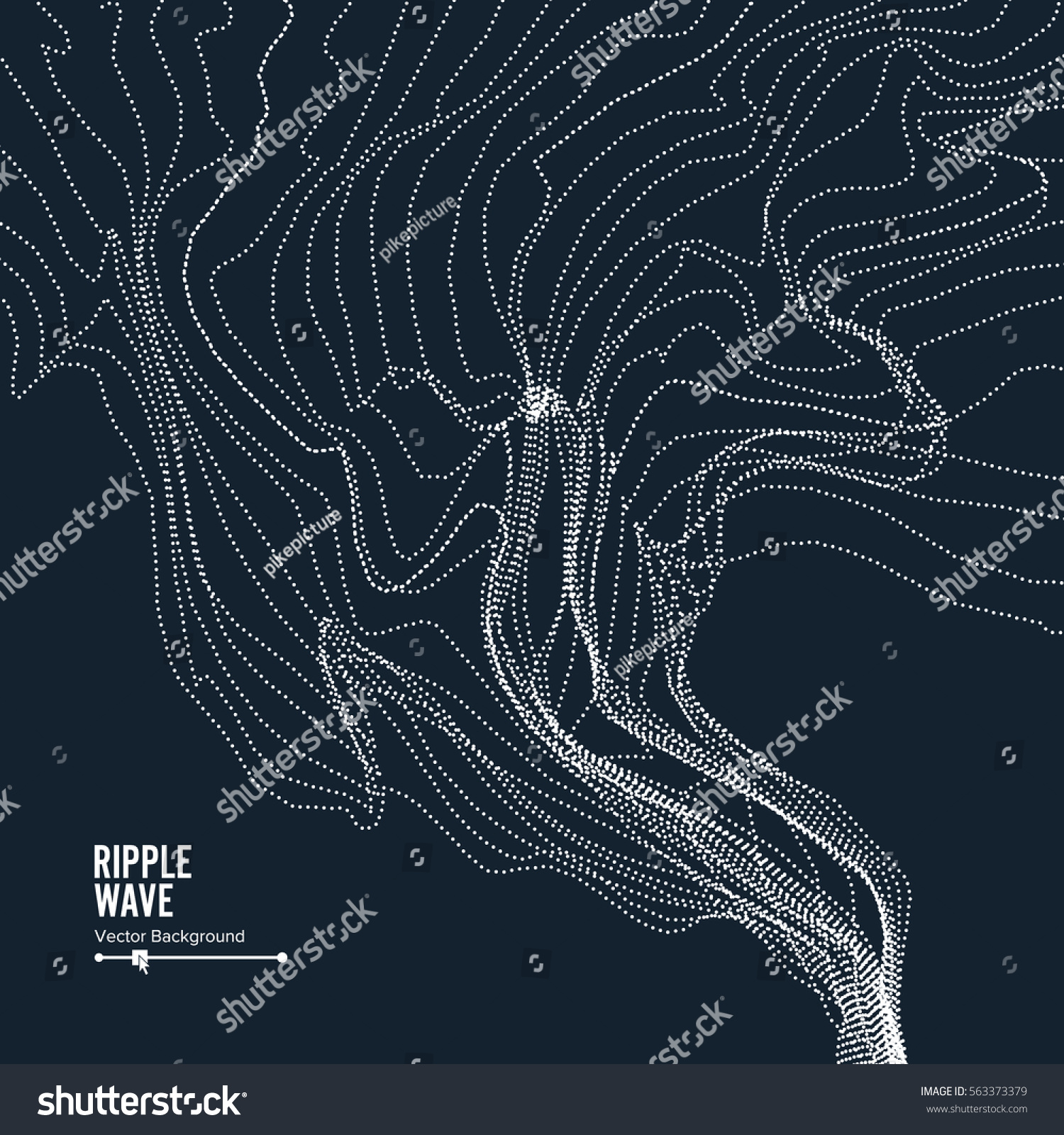 Wave Background Ripple Grid Array Dynamic Stock Vector (Royalty Free ...