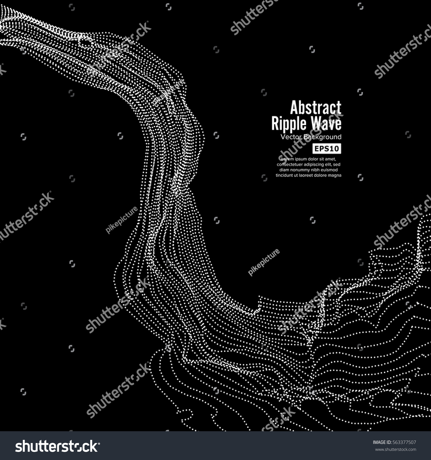 Wave Background Ripple Grid Random Rippled Stock Vector (Royalty Free ...
