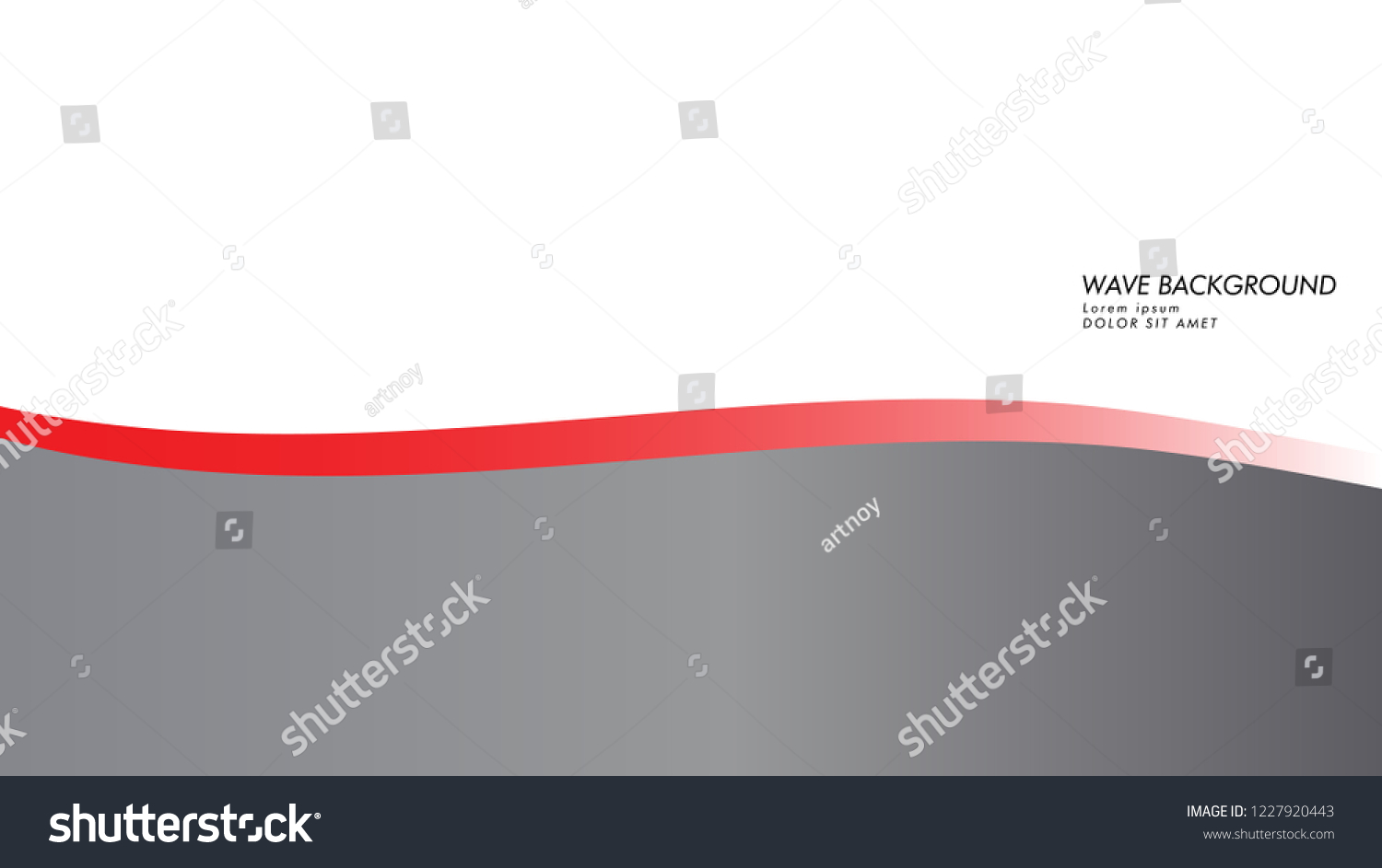 Wave Background Gray Red Color Stock Vector (Royalty Free) 1227920443 ...
