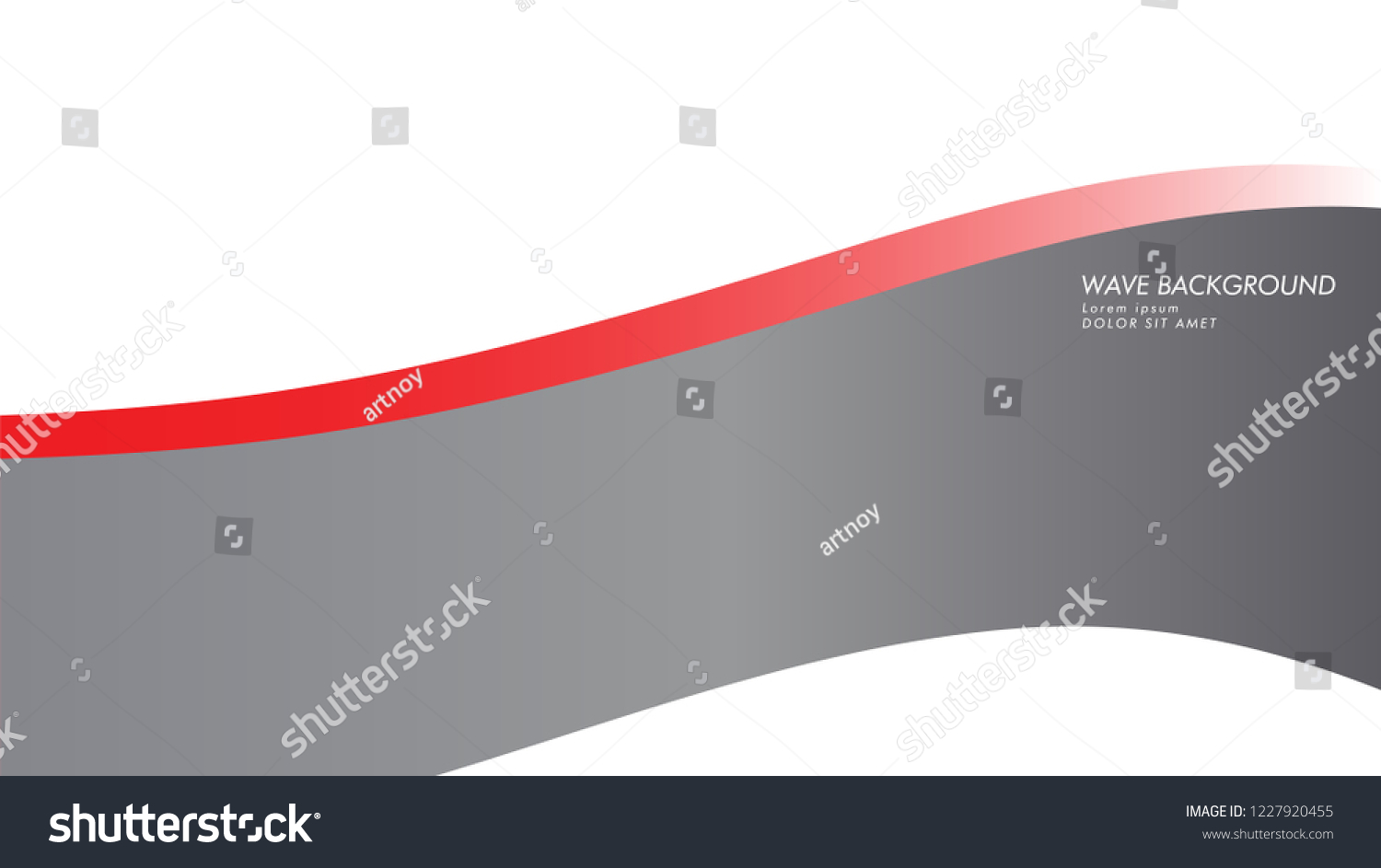 Wave Background Gray Red Color Stock Vector (Royalty Free) 1227920455