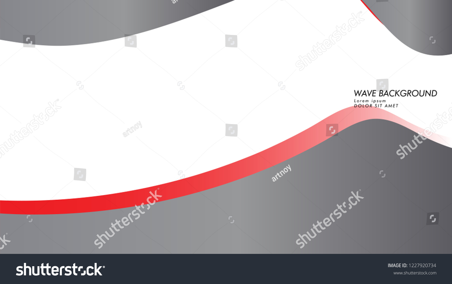 Wave Background Gray Red Color Stock Vector (Royalty Free) 1227920734 ...