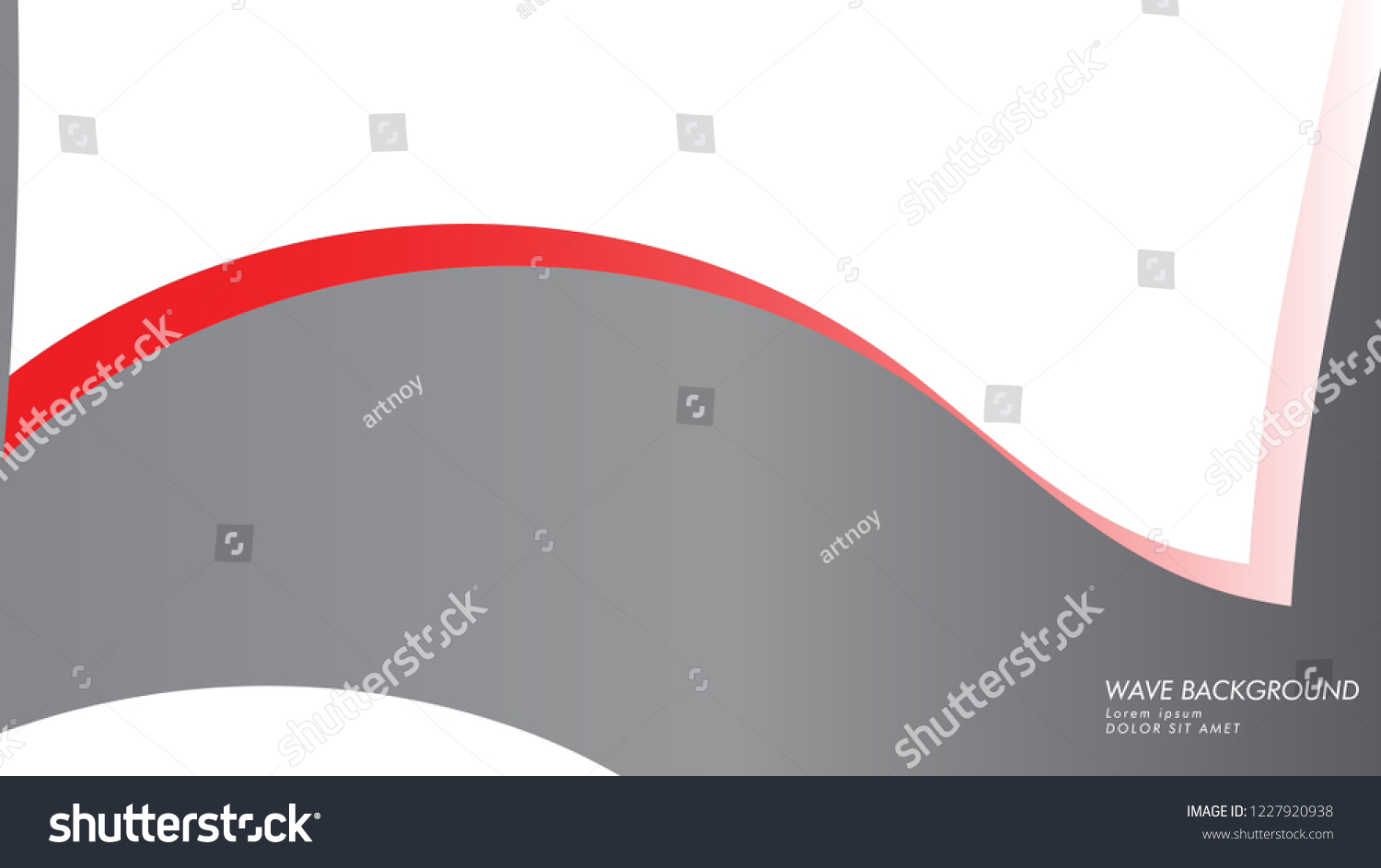 Wave Background Gray Red Color Stock Vector (Royalty Free) 1227920938 ...