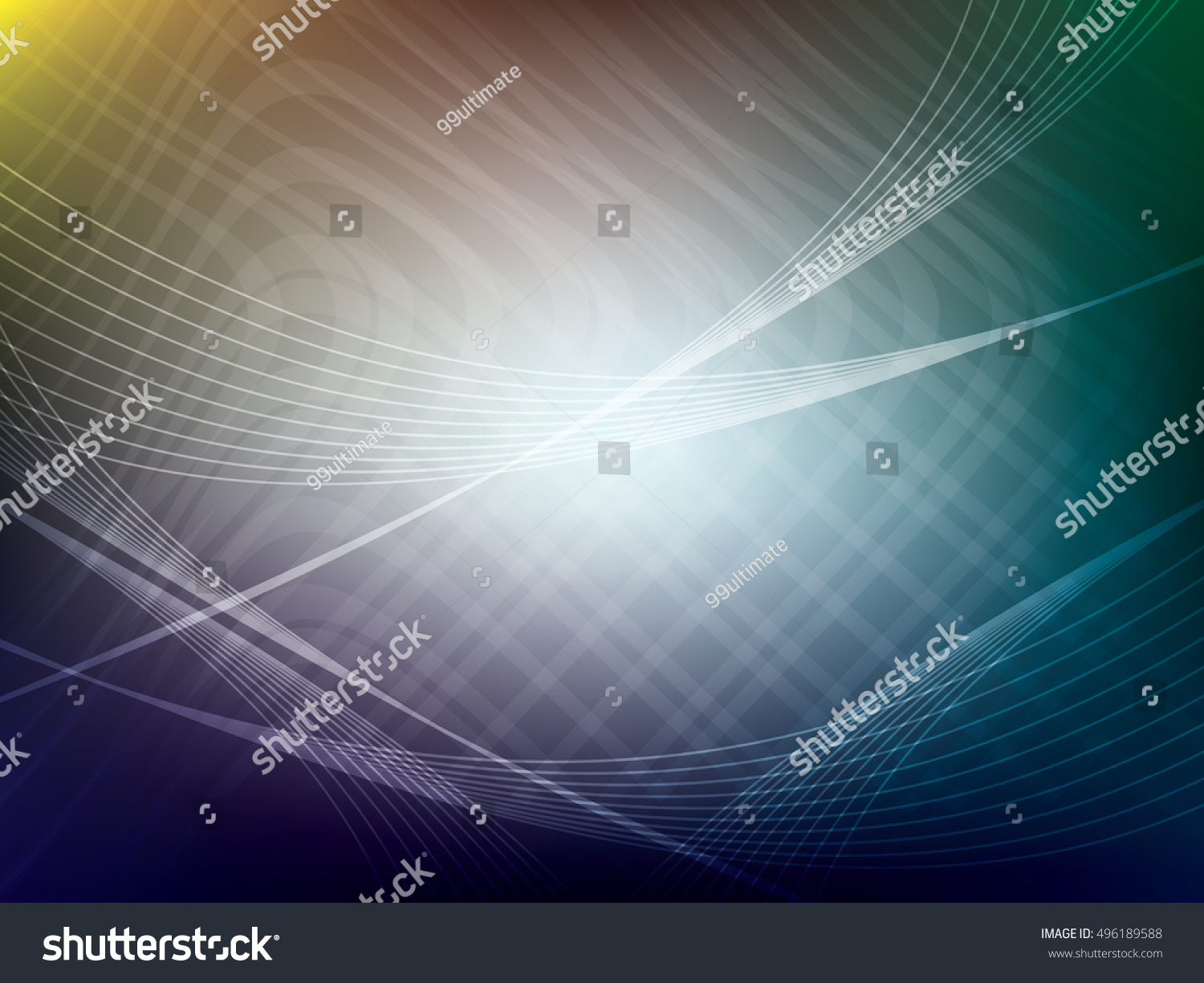 Wave Curves Abstract Background Template Layout Stock Vector (Royalty ...