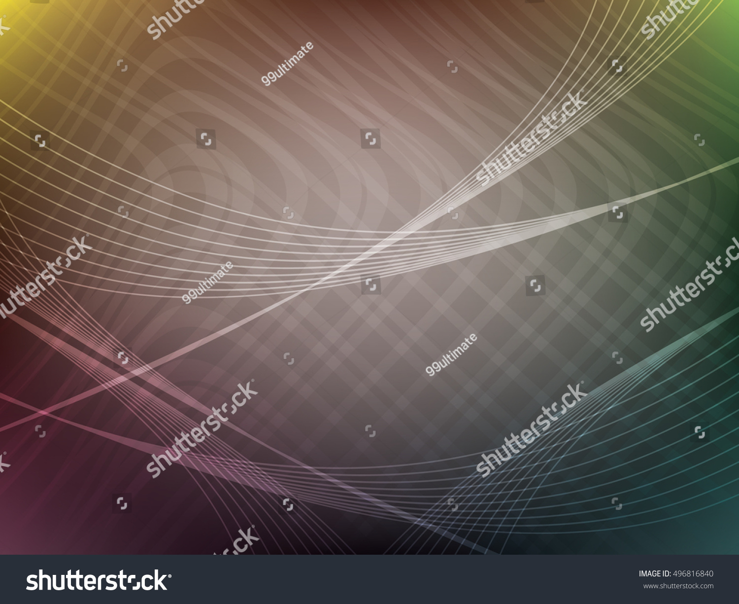 Wave Curves Abstract Background Template Layout Stock Vector (Royalty ...