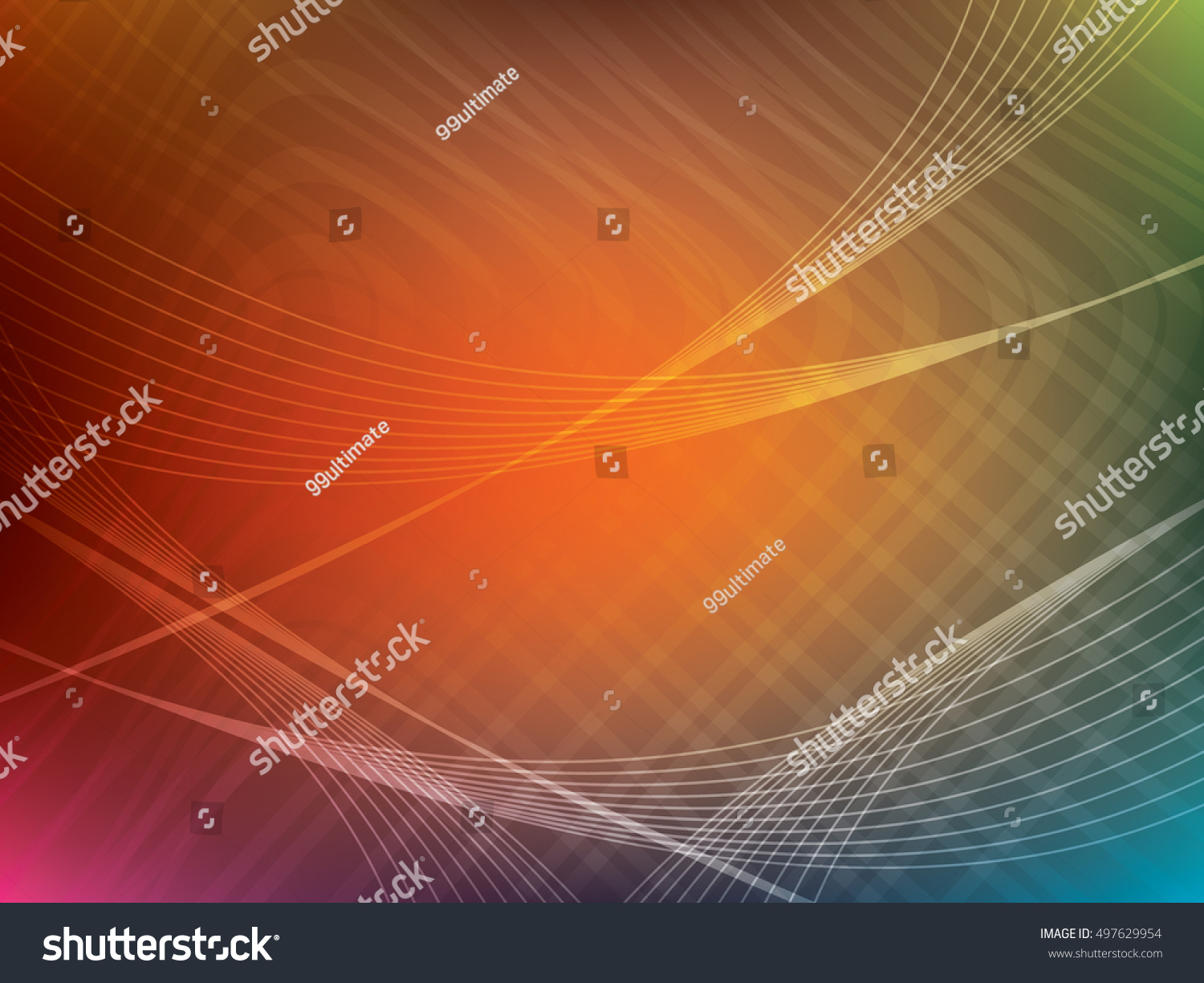 Wave Curves Abstract Background Template Layout Stock Vector (Royalty ...