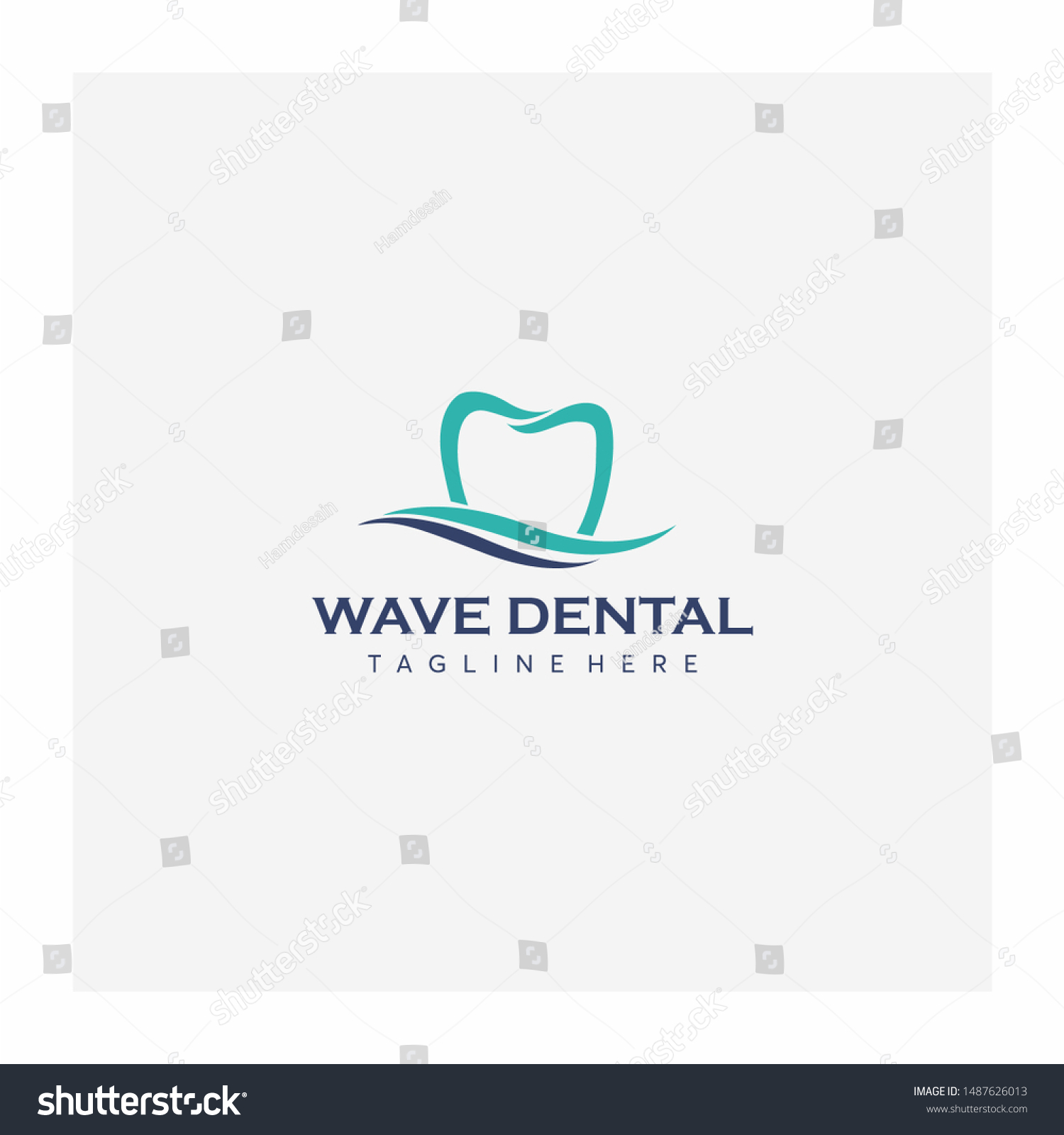 Wave Dental Teeth Logo Design Vector Stock Vector (Royalty Free ...