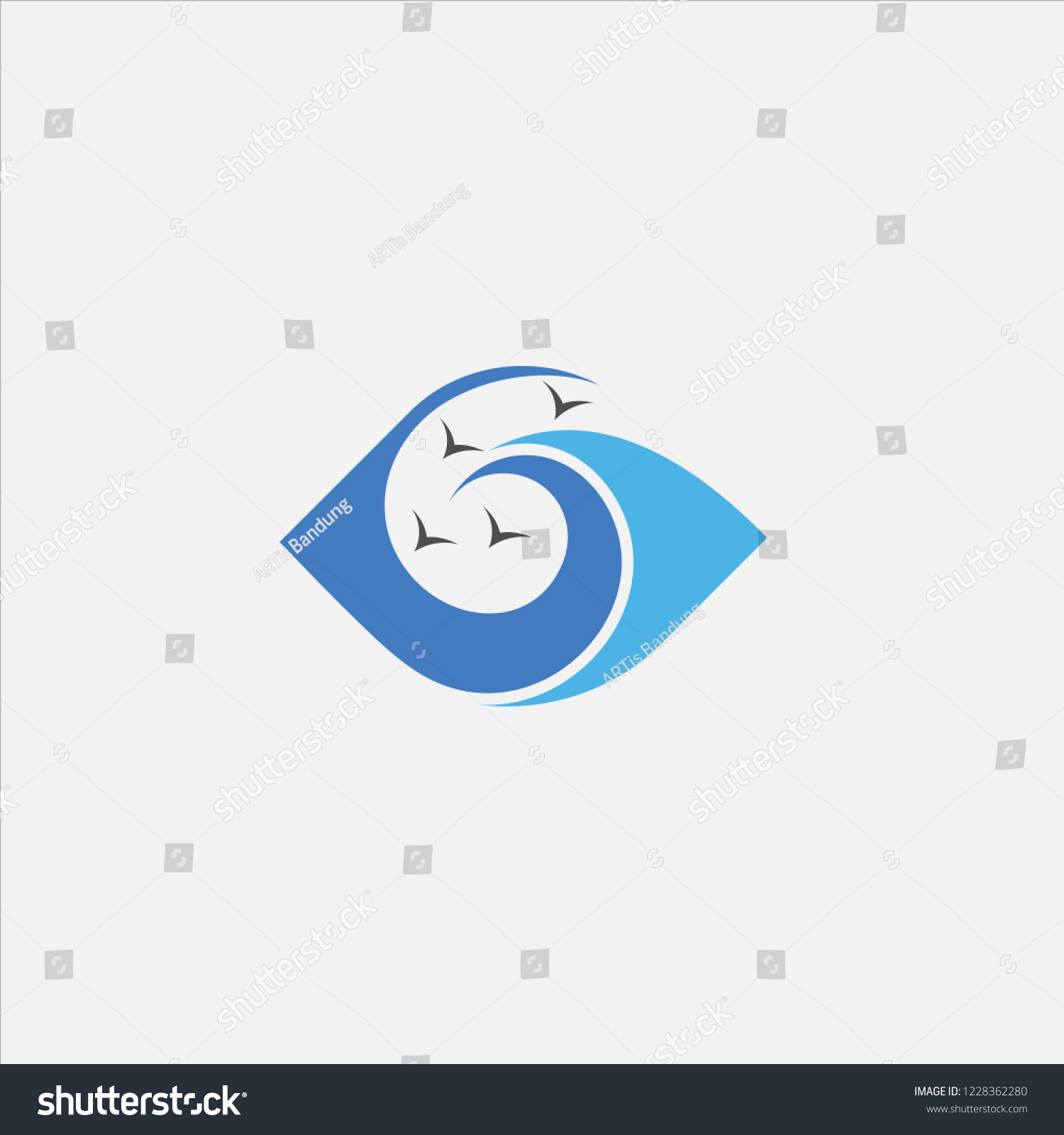 Wave Eyes Logo Stock Vector (Royalty Free) 1228362280