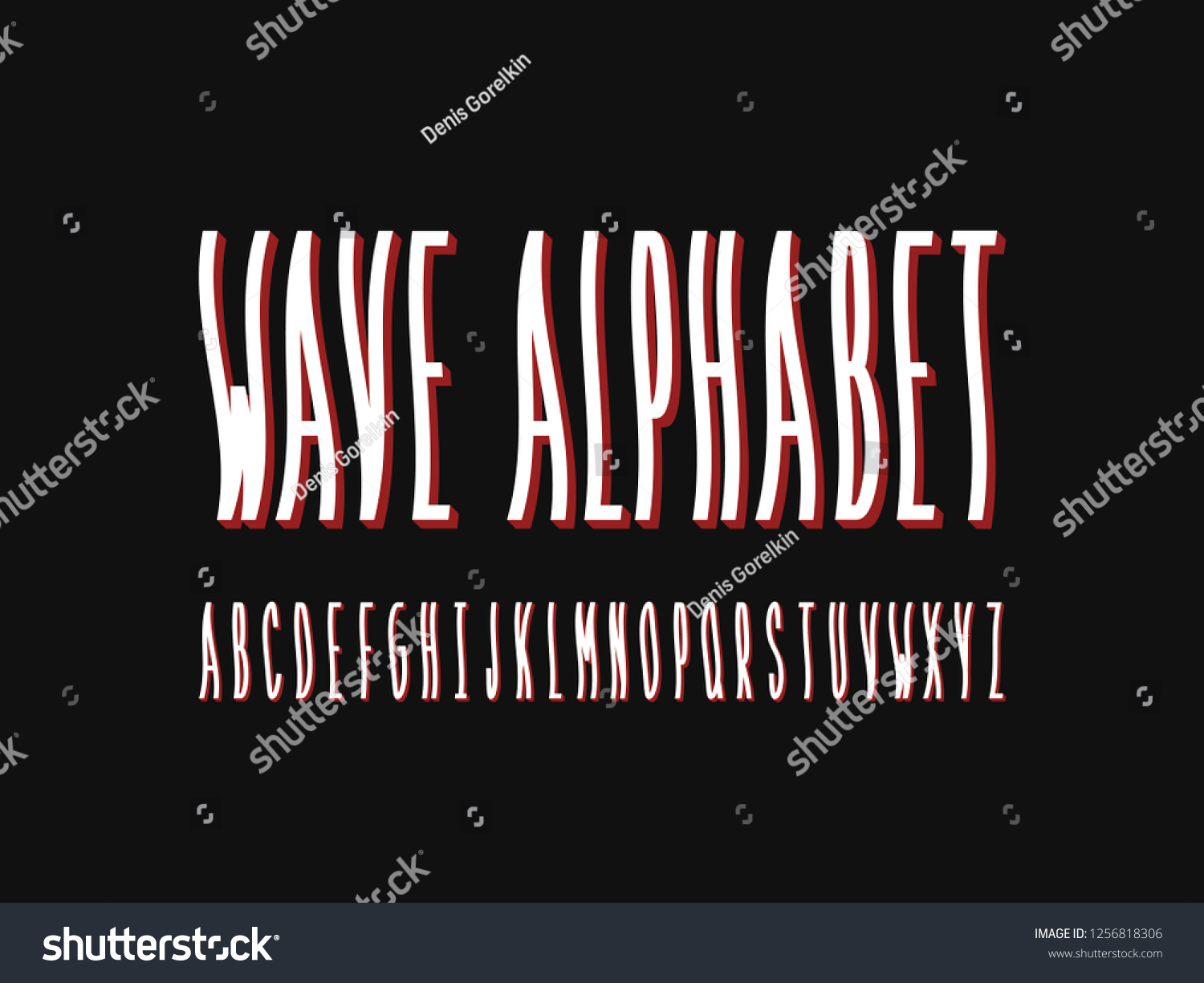 Wave Font Vector Alphabet Letters Typeface Stock Vector (Royalty Free ...