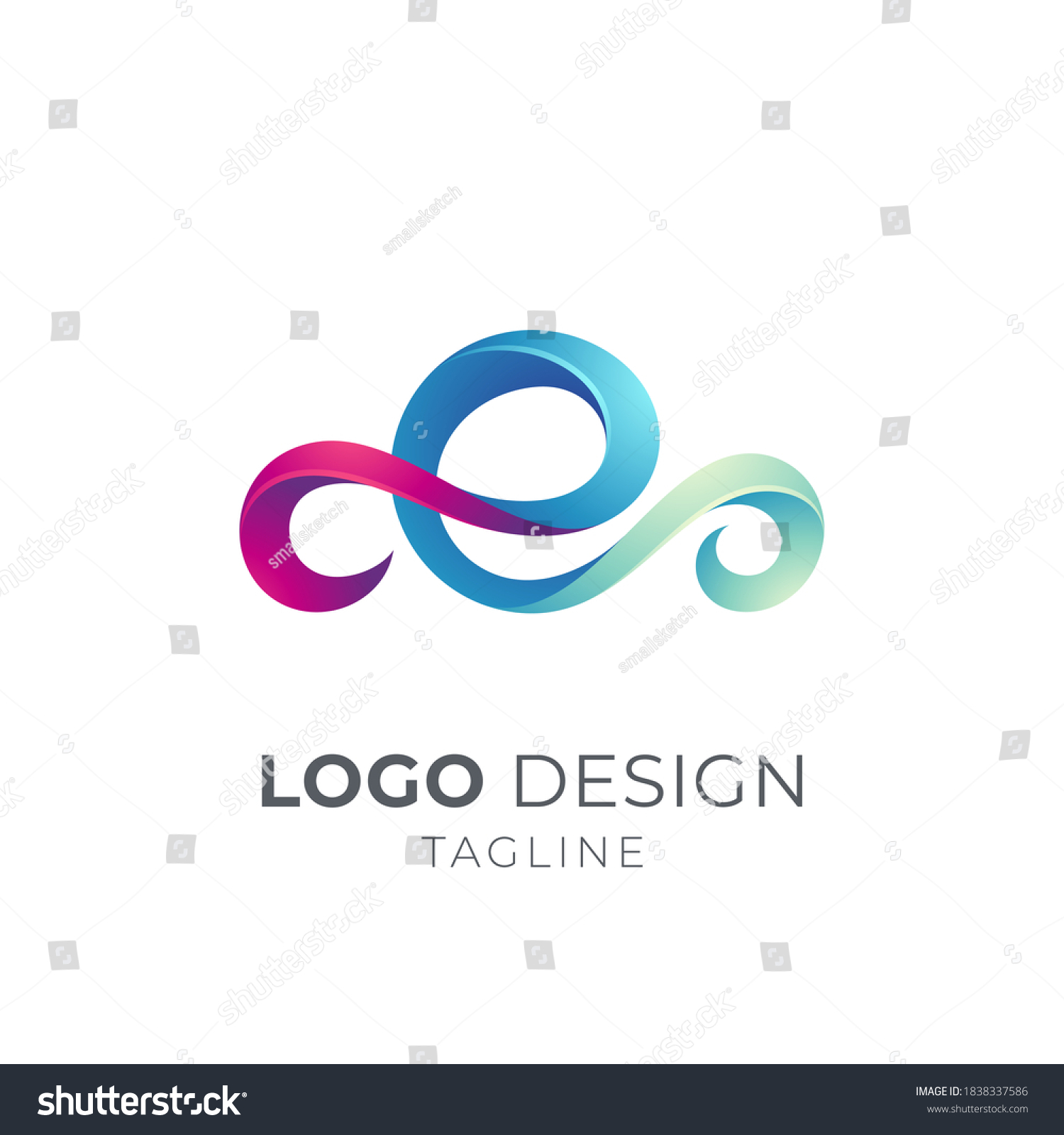 Wave Letter E Logo 3d Shape: เวกเตอร์สต็อก (ปลอดค่าลิขสิทธิ์ ...