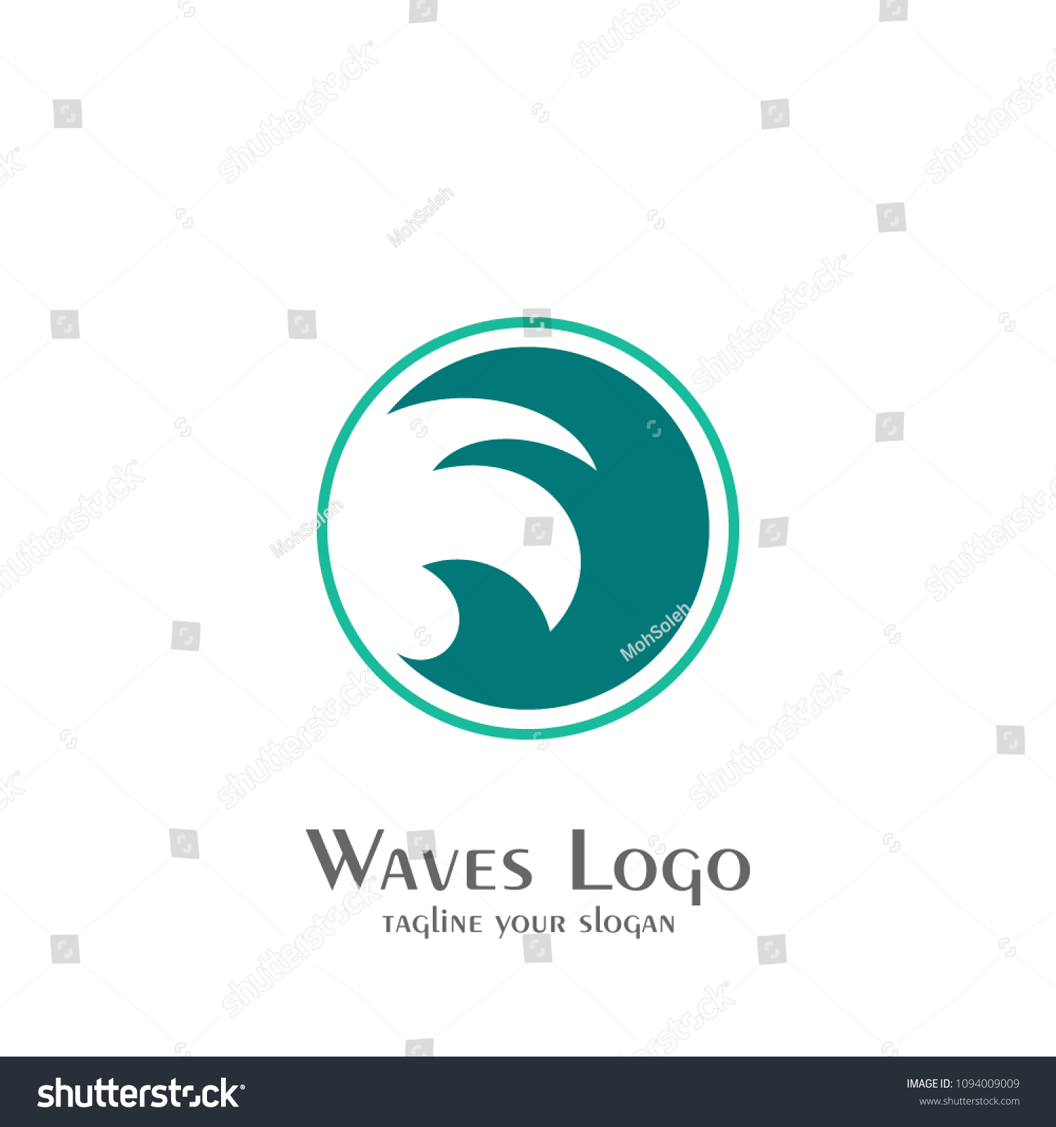 Wave Logo Vector Circle Waves Graphic Stock Vector (Royalty Free ...