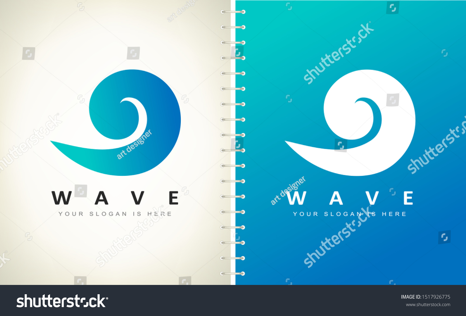 Wave Logo Vector Design Vector Illustration Stock Vector (Royalty Free ...