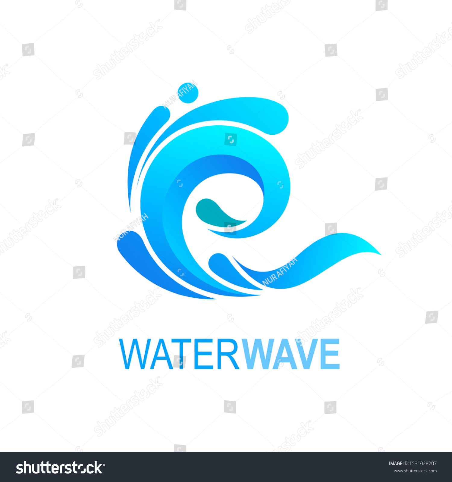 Wave Logo Letter E Design Template Stock Vector (Royalty Free ...