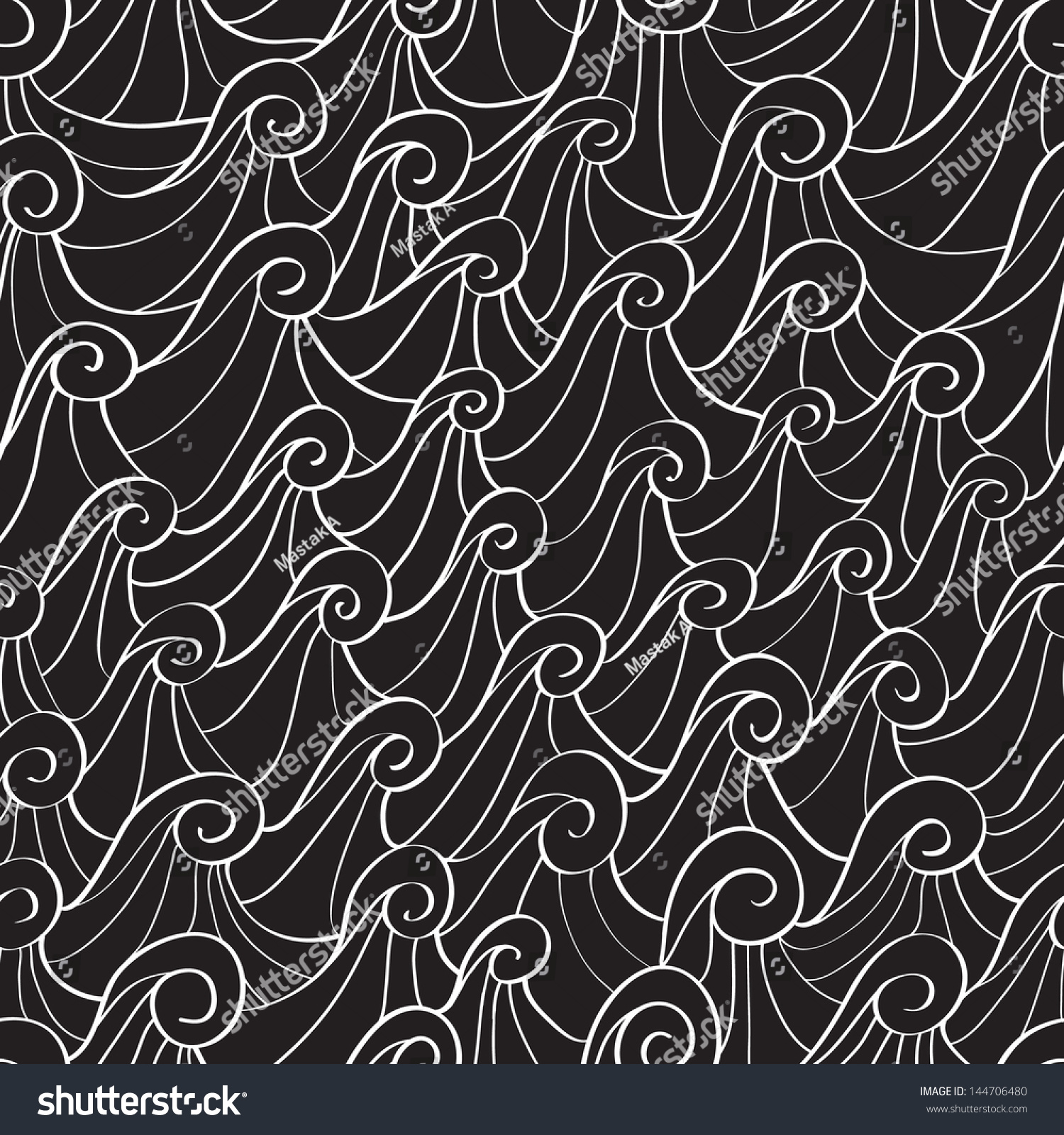 Wave Pattern Black White Vector Sea: เวกเตอร์สต็อก (ปลอดค่าลิขสิทธิ์ ...