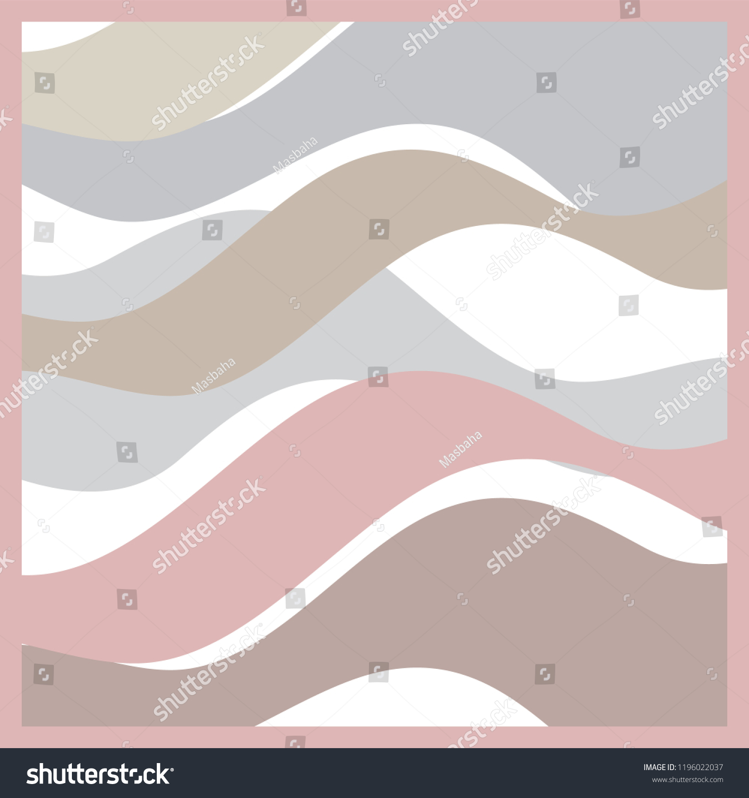 Wave Pattern Scarf Design Stock Vector (Royalty Free) 1196022037