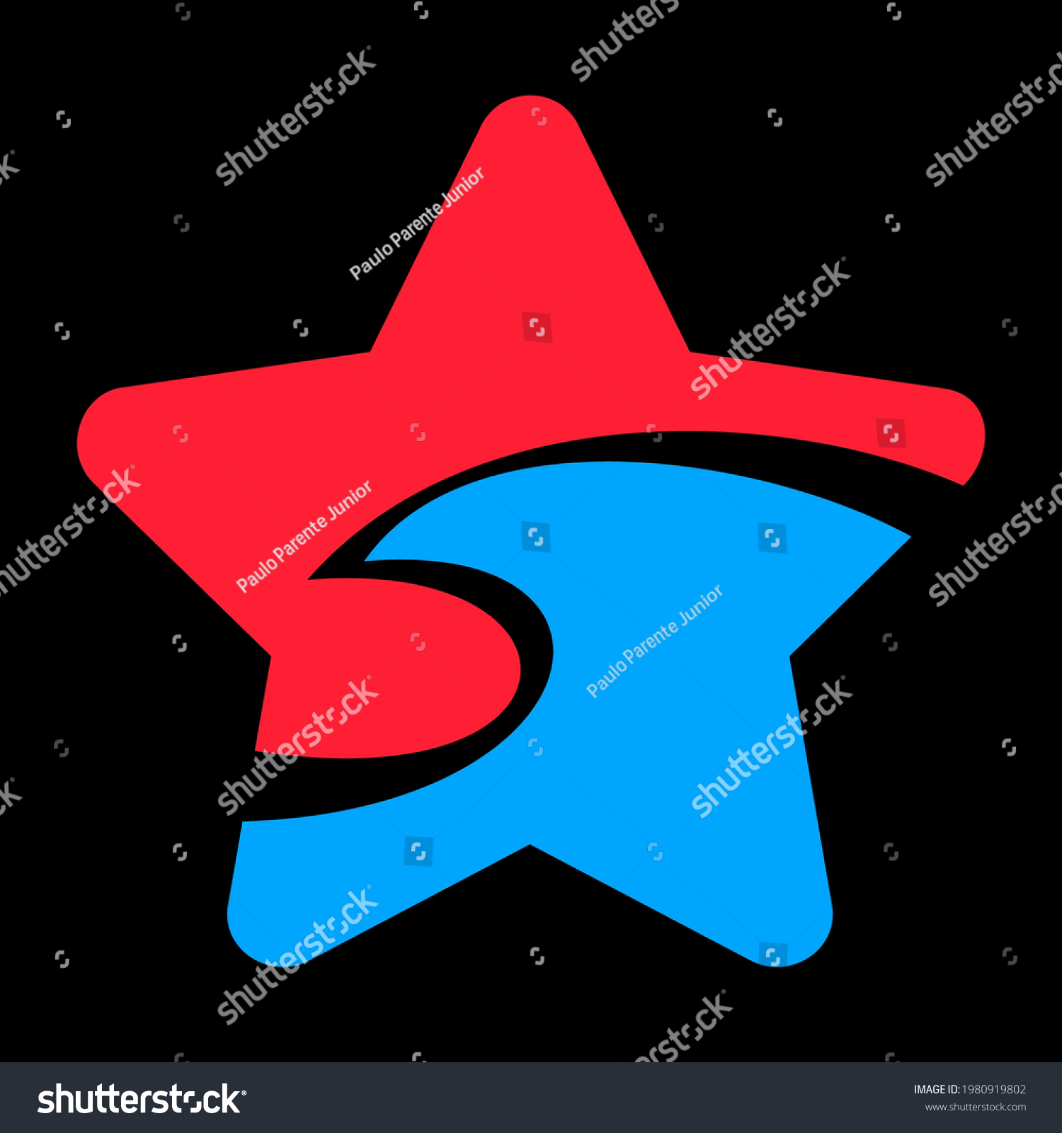 Wave Star Logo Stamp Vector Stock Vector (Royalty Free) 1980919802 ...