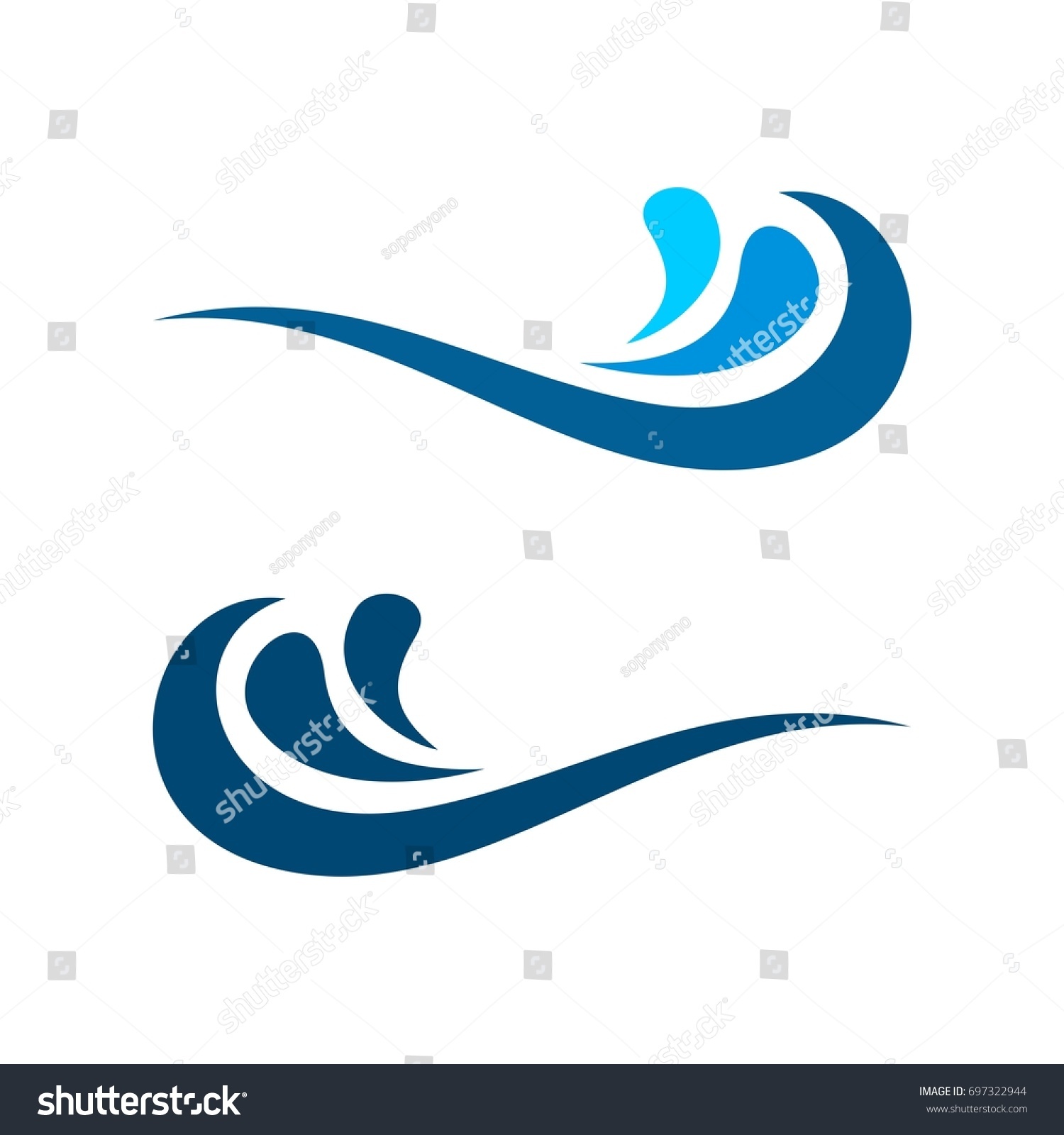 Wave Swoosh Logo Template Illustration Design Stock Vector (Royalty ...