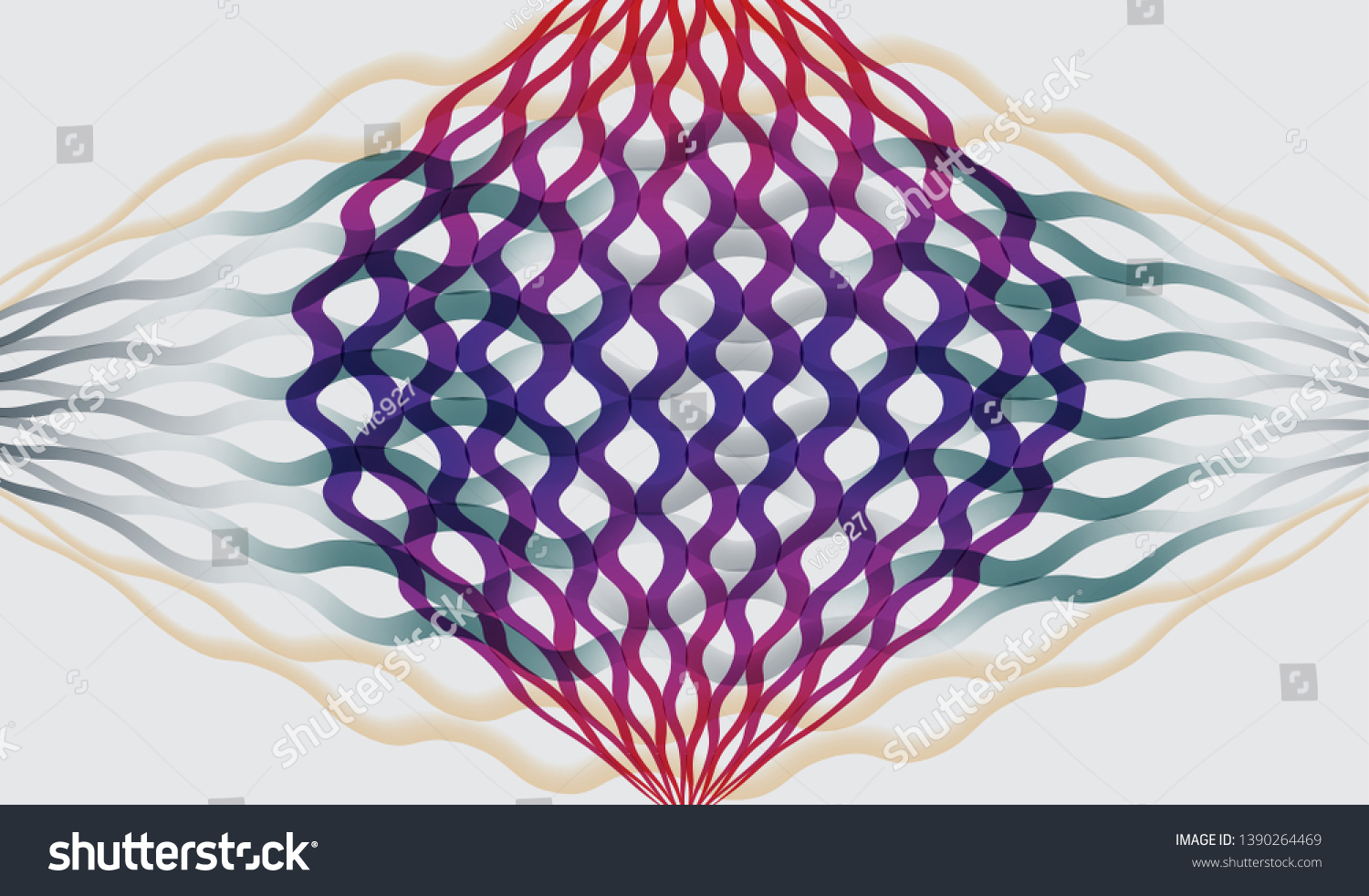 Wave Symmetrical Abstract Background Design Stock Vector (Royalty Free ...