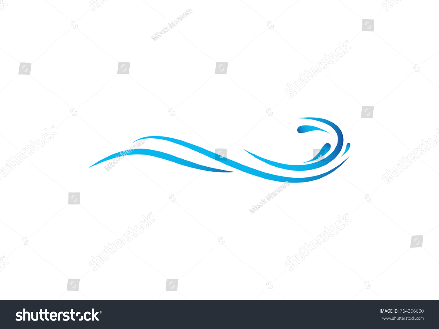 Wave Water Splash Logo Stock Vector (Royalty Free) 764356600