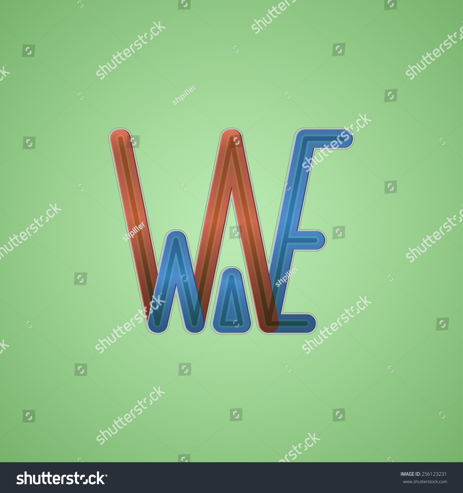 Wave Word Logotype Vector Illustration Stock Vector (Royalty Free ...