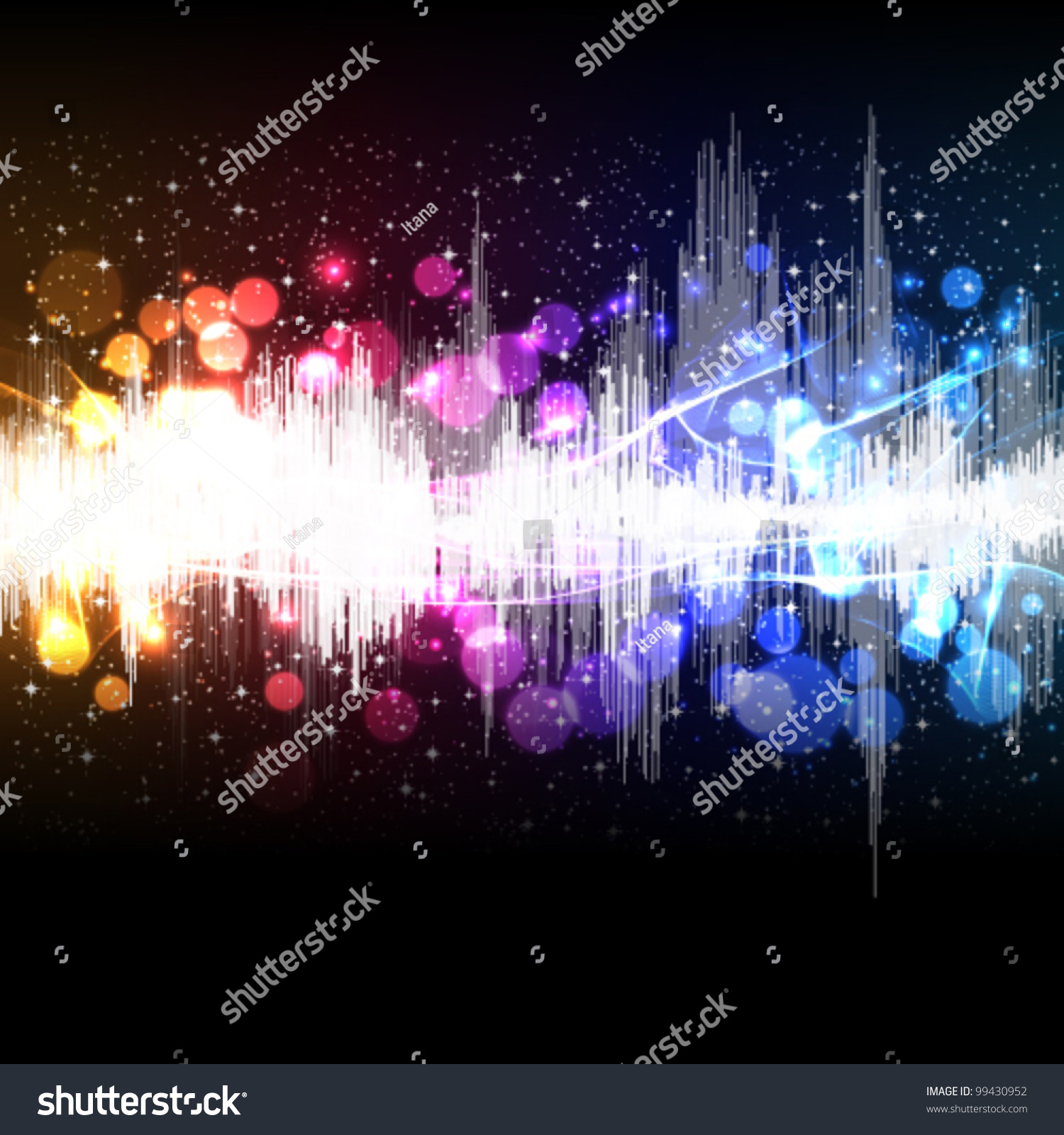 Waveform Music Vector Background Stock Vector (Royalty Free) 99430952 ...