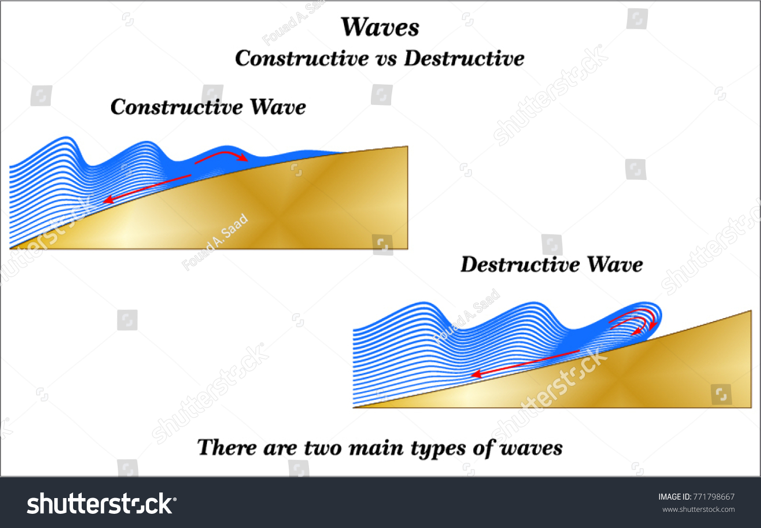 Waves There Two Main Types Waves Stock Vector (Royalty Free) 771798667