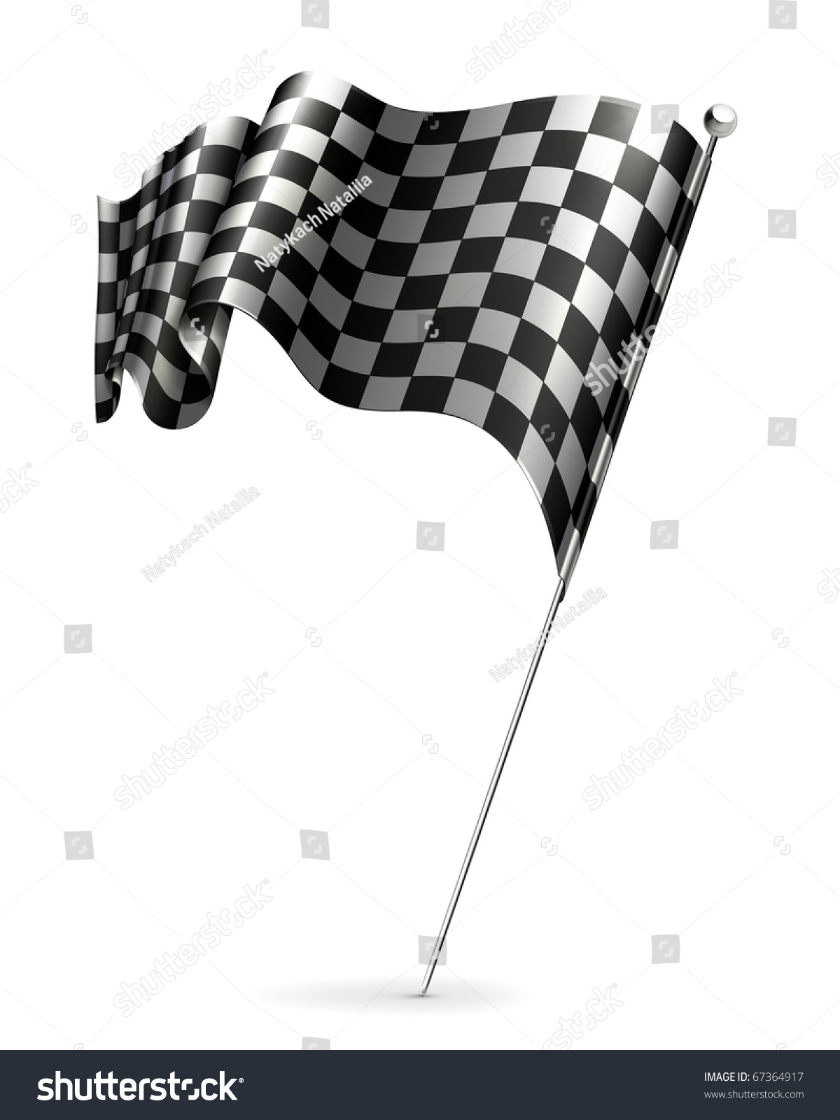 Waving Flag Checkered 10 Eps Stock Vector (Royalty Free) 67364917 ...