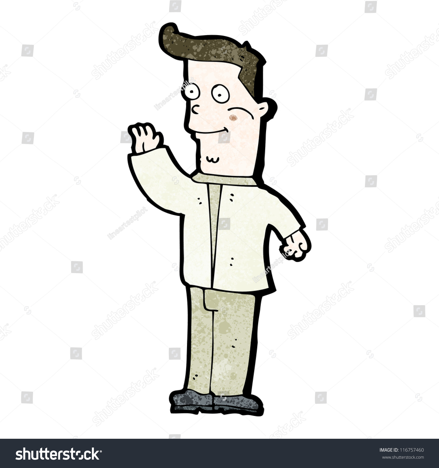 Waving Man Cartoon Stock Vector (Royalty Free) 116757460 | Shutterstock